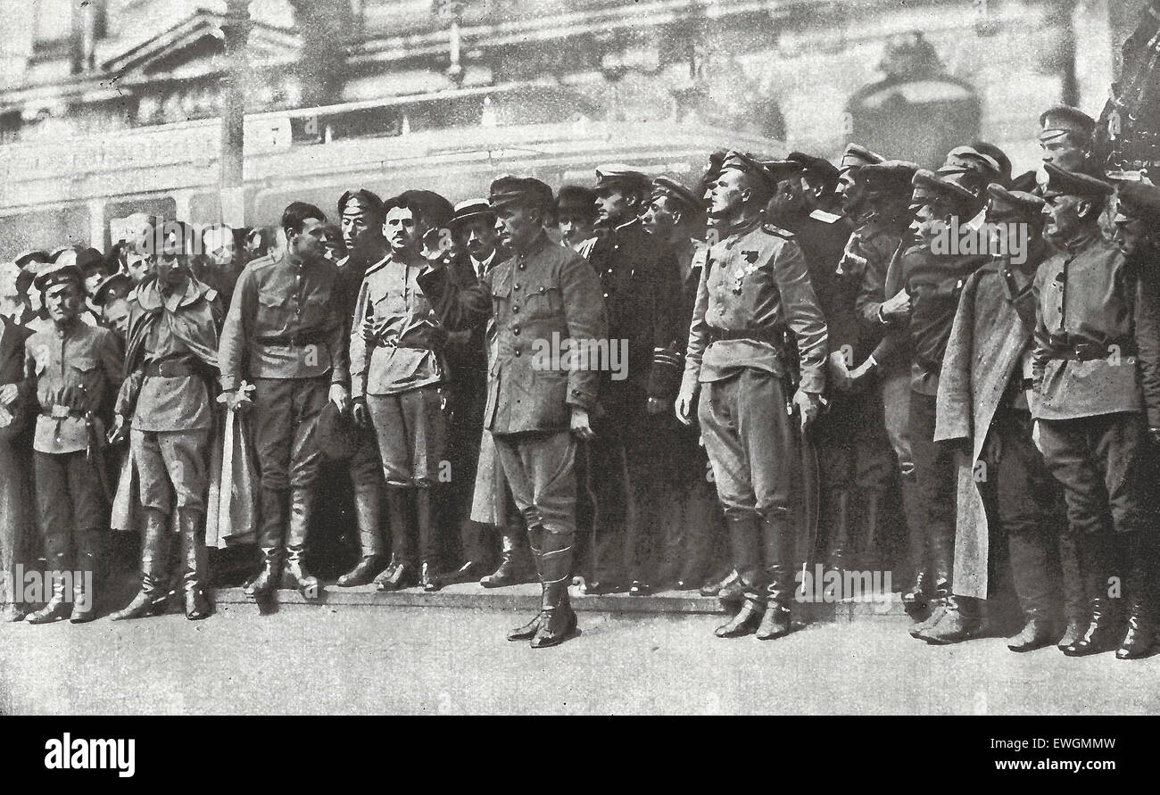 Figures of the Russian Revolution - For a time Kerensky, as here, held ...