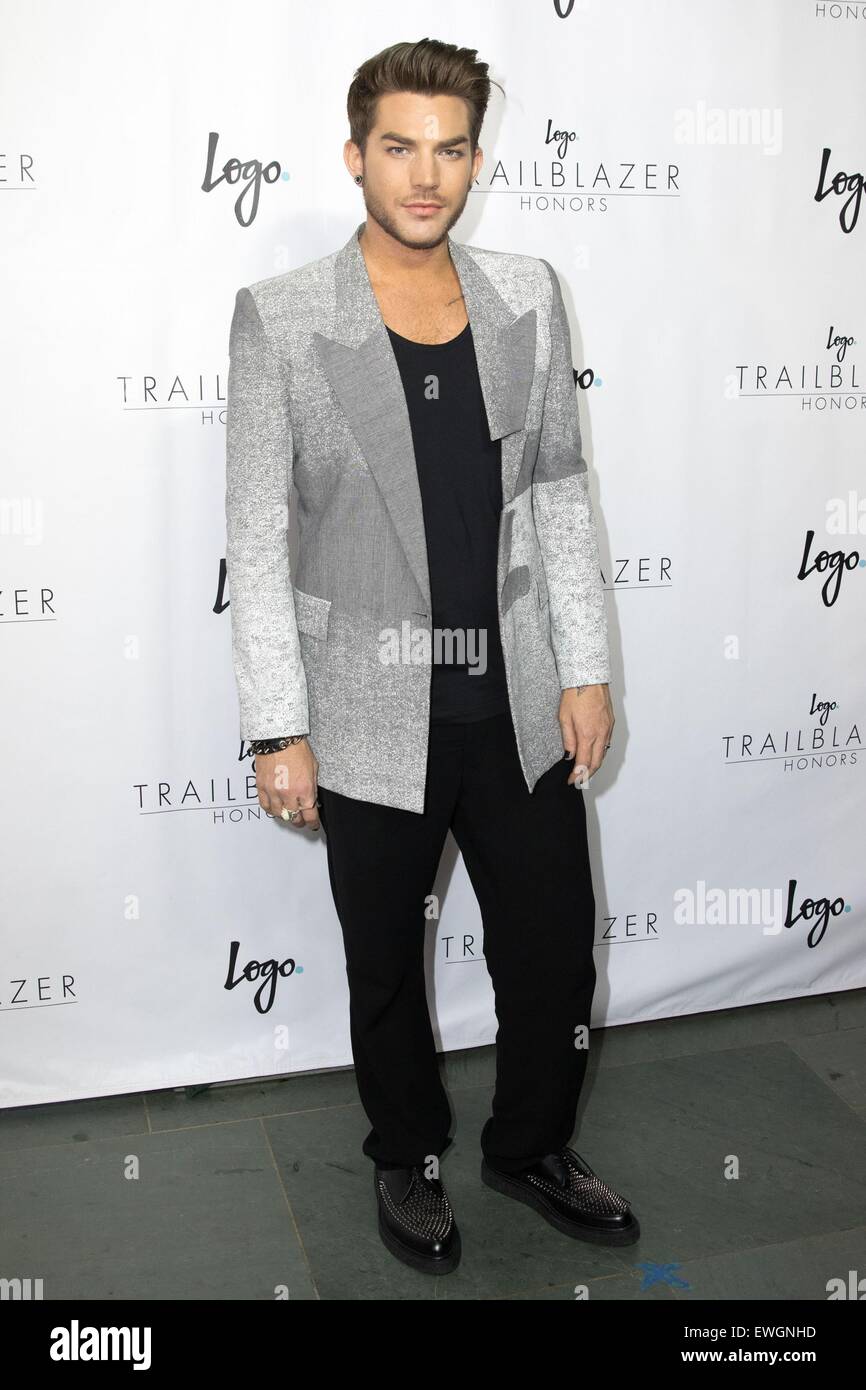 New York, NY, USA. 25th June, 2015. Adam Lambert at arrivals for LOGO's ...