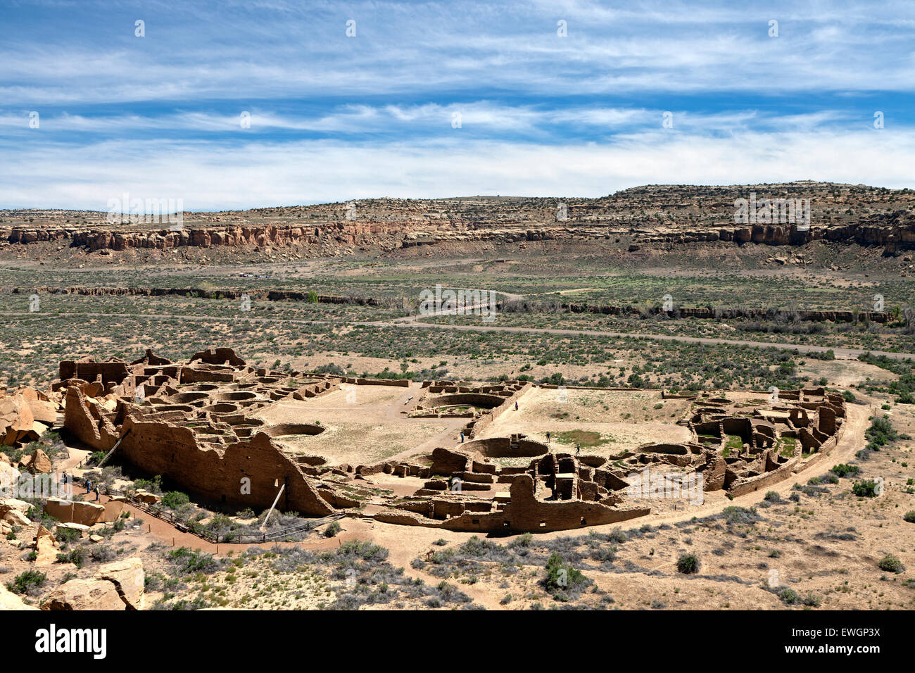 Pueblo Bonito at Chaco Culture National Historical Park in New Mexico ...