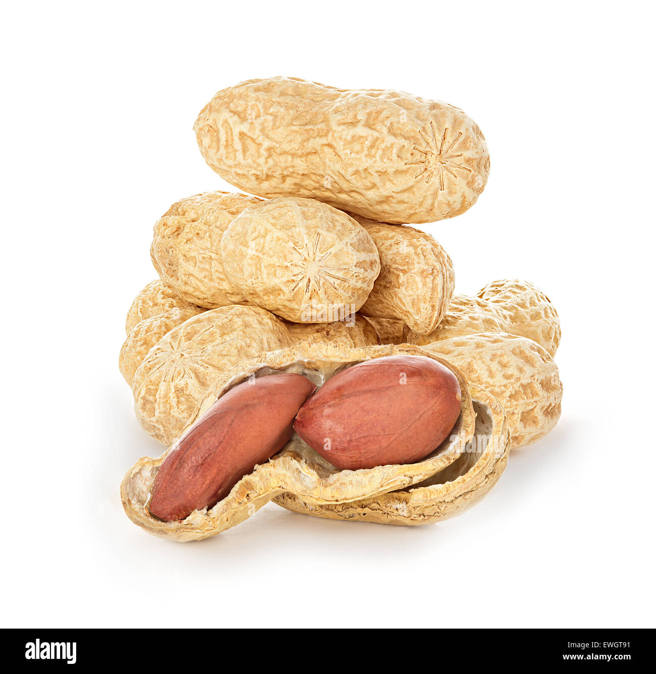 peanuts isolated on white background Stock Photo - Alamy