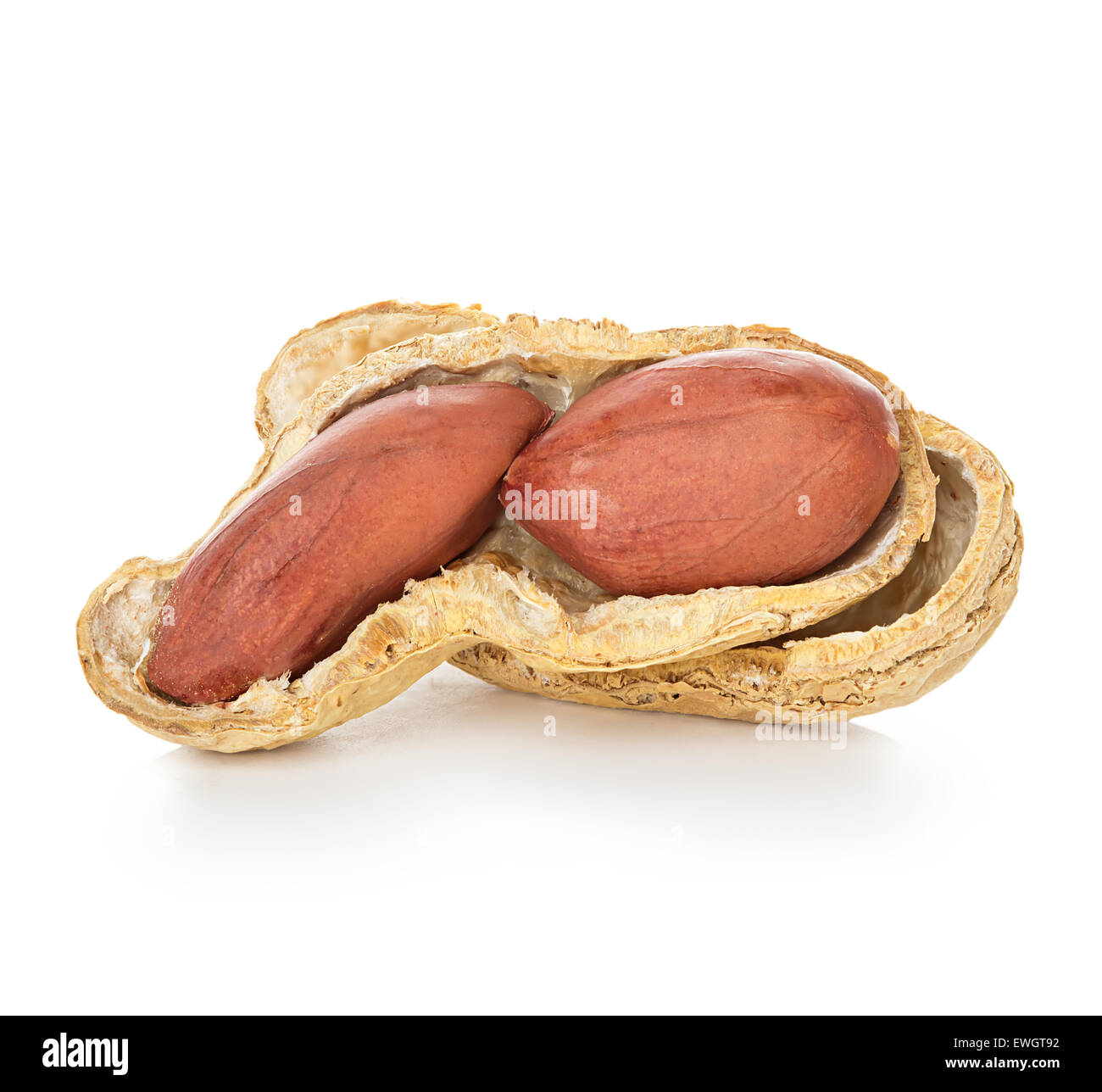 peanuts isolated on white background Stock Photo - Alamy