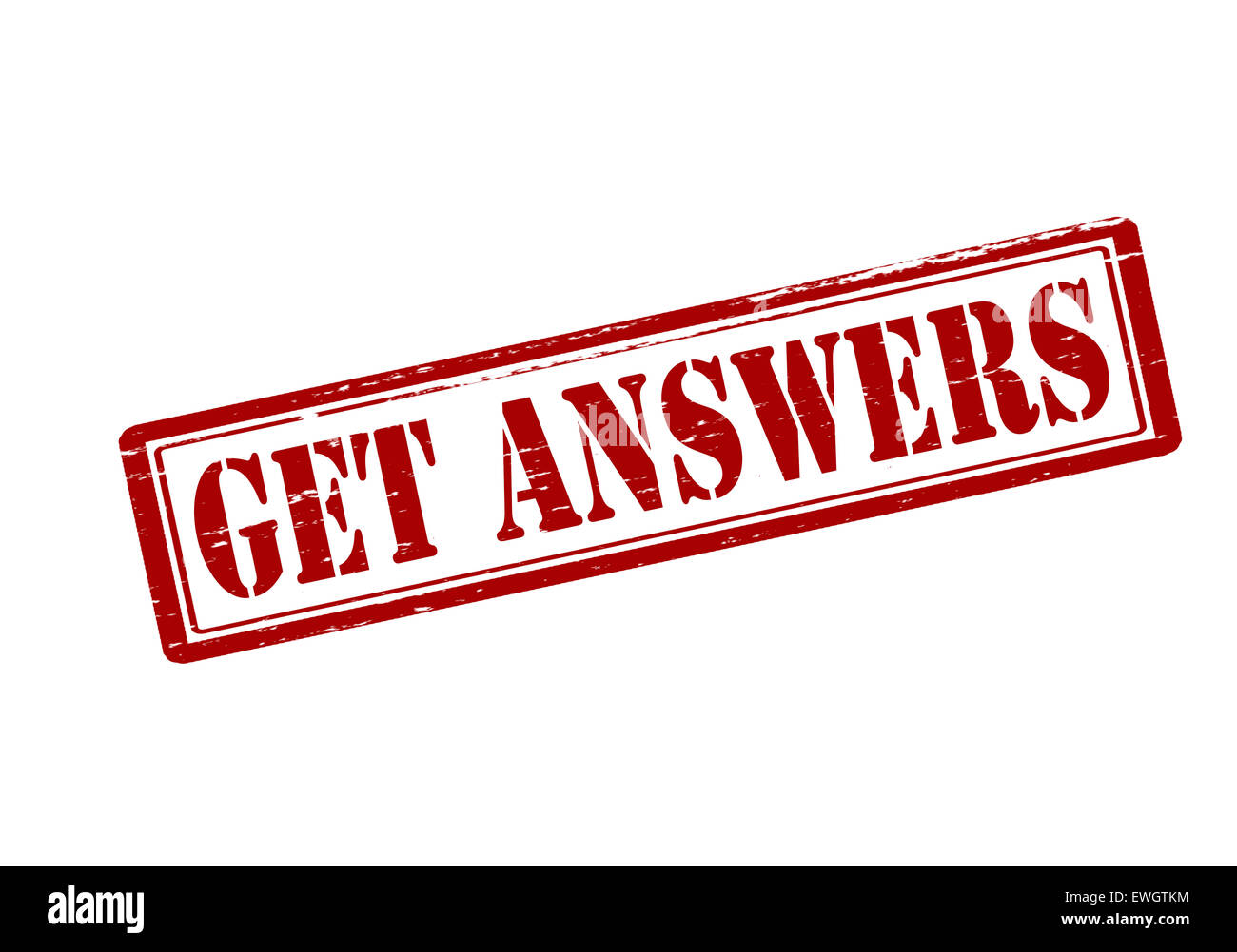 Rubber stamp with text get answers inside, illustration Stock Photo - Alamy