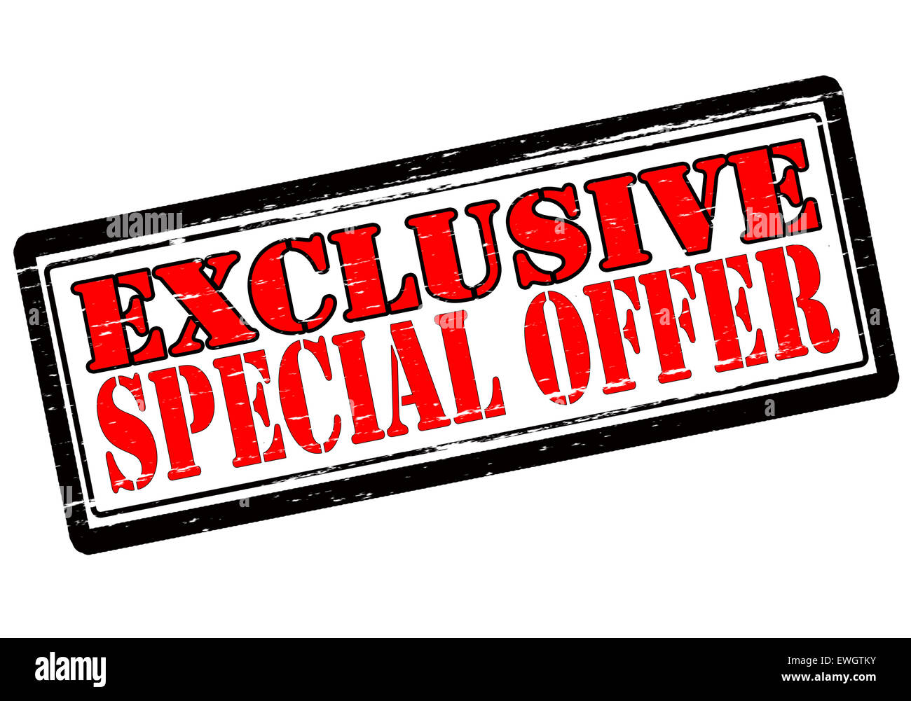 Rubber stamp with text exclusive special offer inside, illustration ...