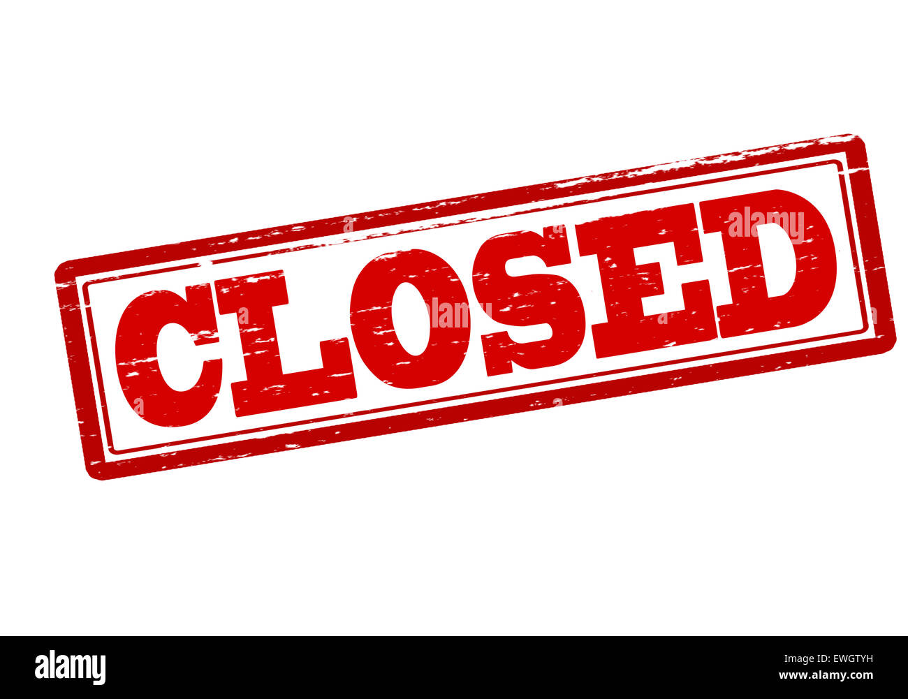 Rubber stamp with word closed inside, illustration Stock Photo - Alamy