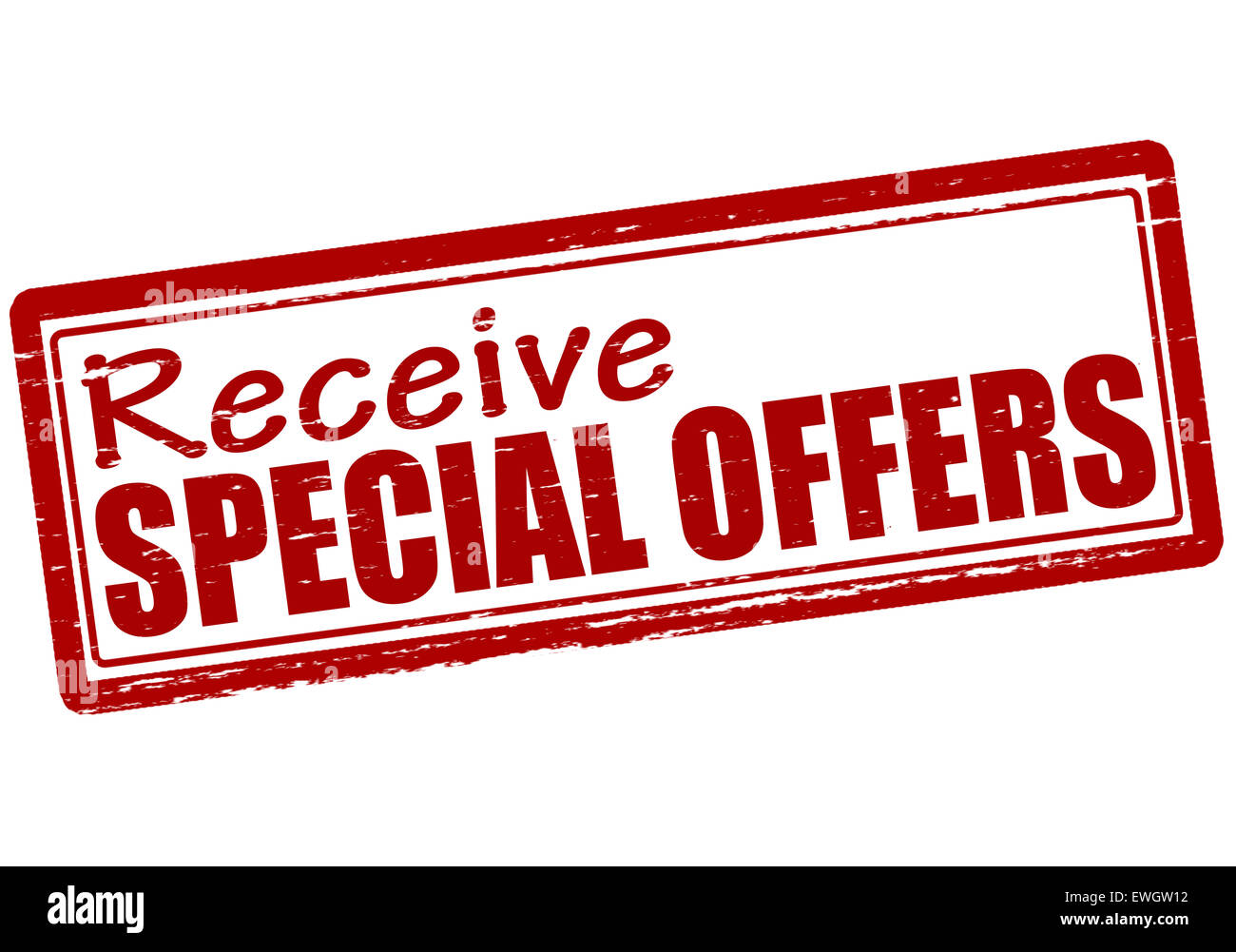 Rubber stamp with text receive special offers inside, illustration ...
