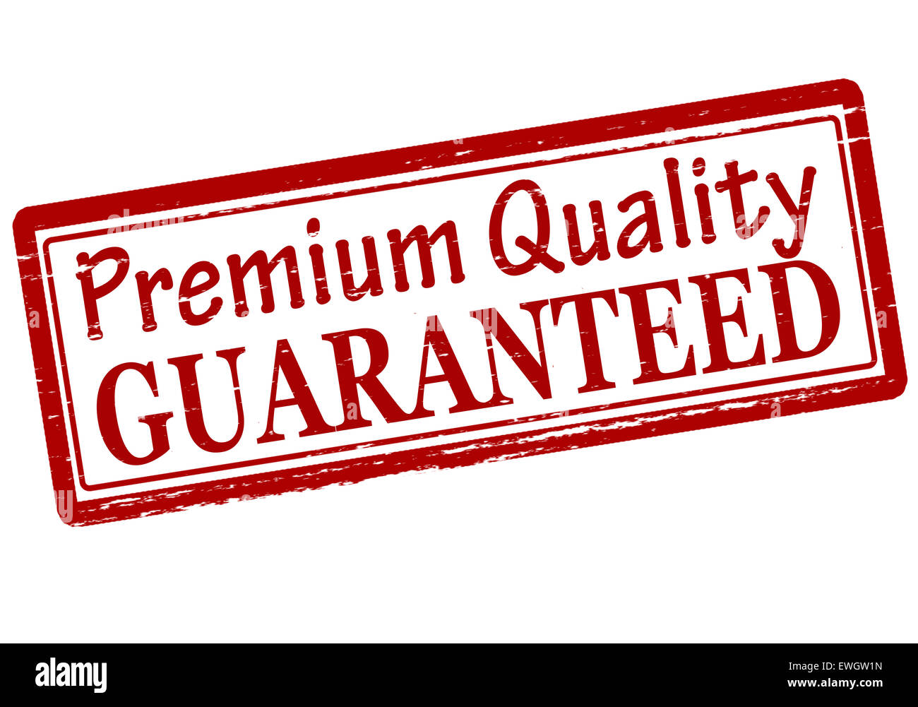 Rubber stamp with text premium quality guaranteed inside, illustration ...
