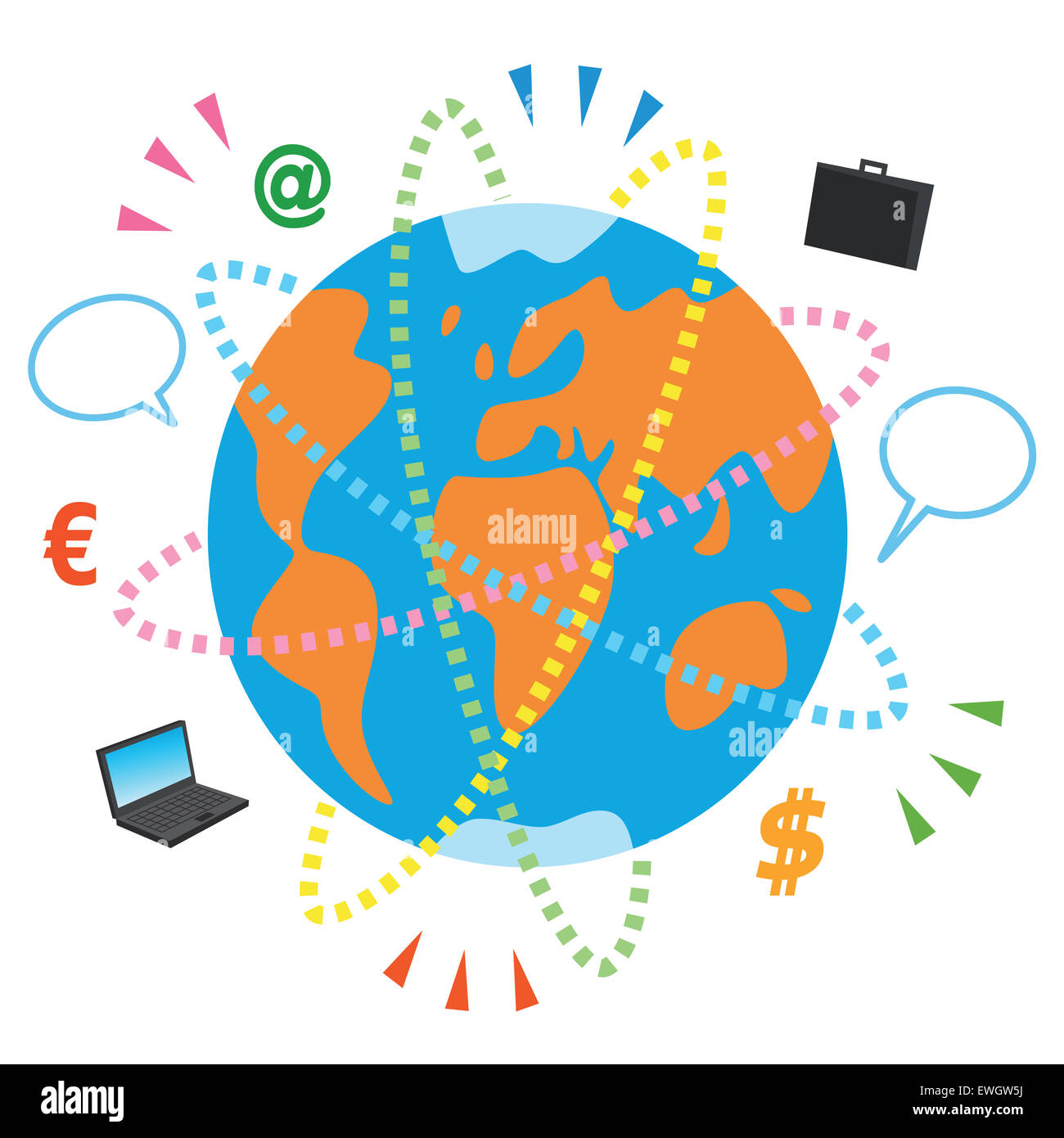 Social networking service concept communication Cut Out Stock Images ...