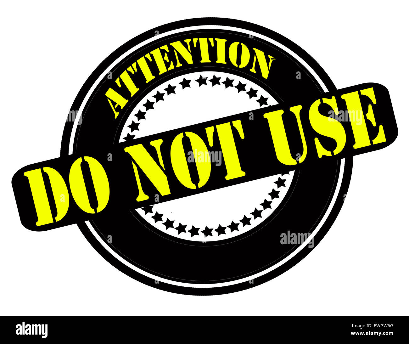 Rubber stamp with text attention do not use inside, illustration Stock ...