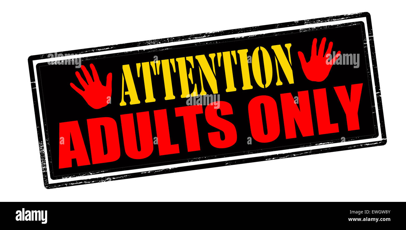 Adults only stamp sign hi-res stock photography and images - Alamy