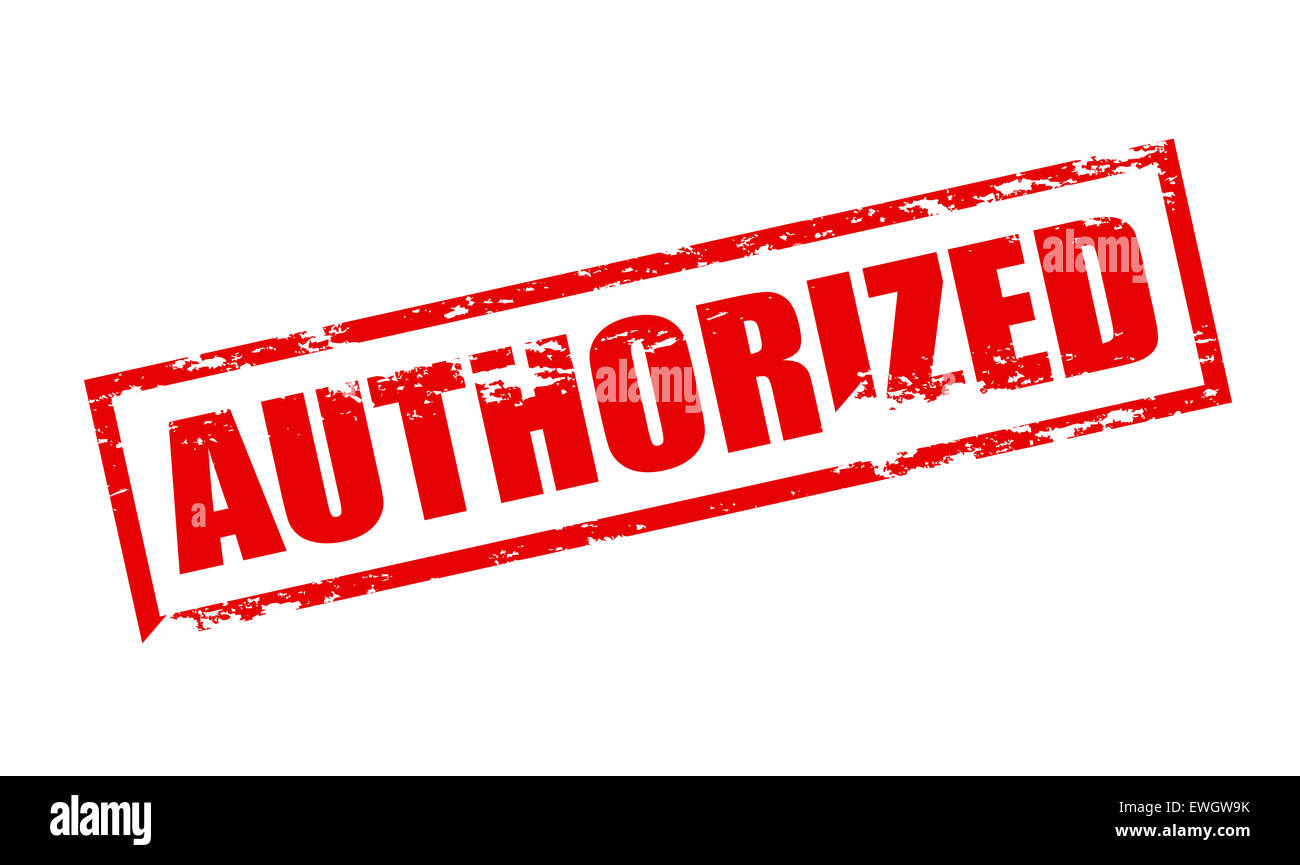 Rubber stamp with word authorized inside, illustration Stock Photo - Alamy