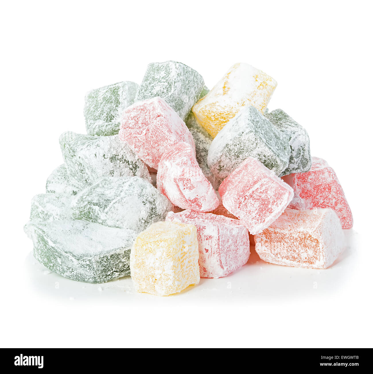 Traditional sweet turkish delight Cut Out Stock Images & Pictures - Alamy