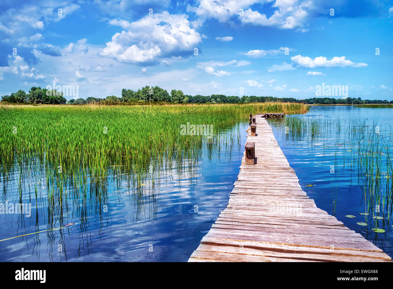 Beautiful nature landscape, beauty of countryside places, old wooden ...