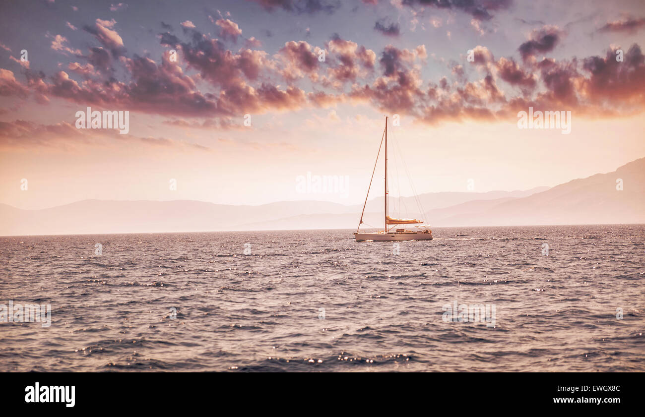 Pink sailing adventure light hi-res stock photography and images - Alamy