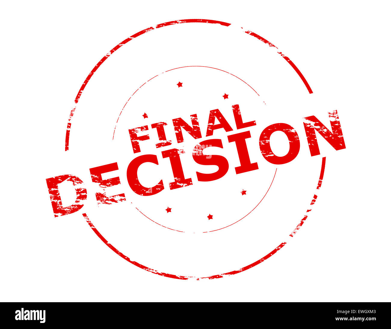 Rubber stamp with text final decision inside, illustration Stock Photo ...
