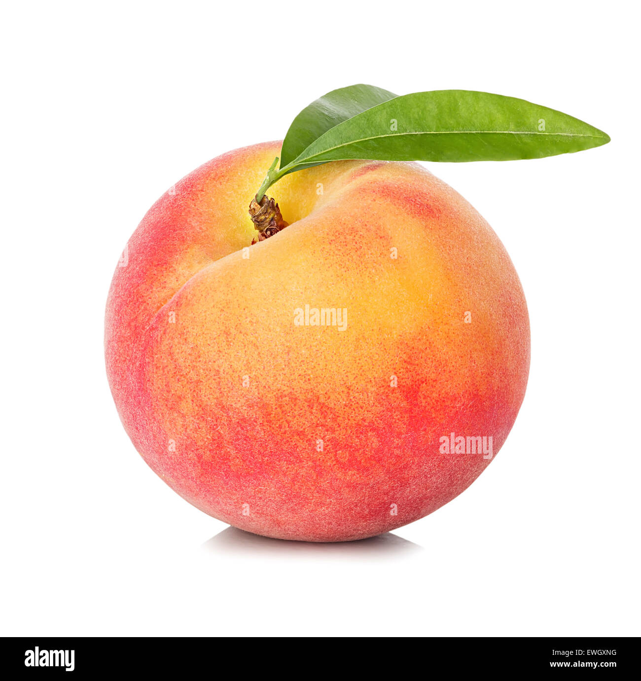 Peach isolated on white background Stock Photo - Alamy