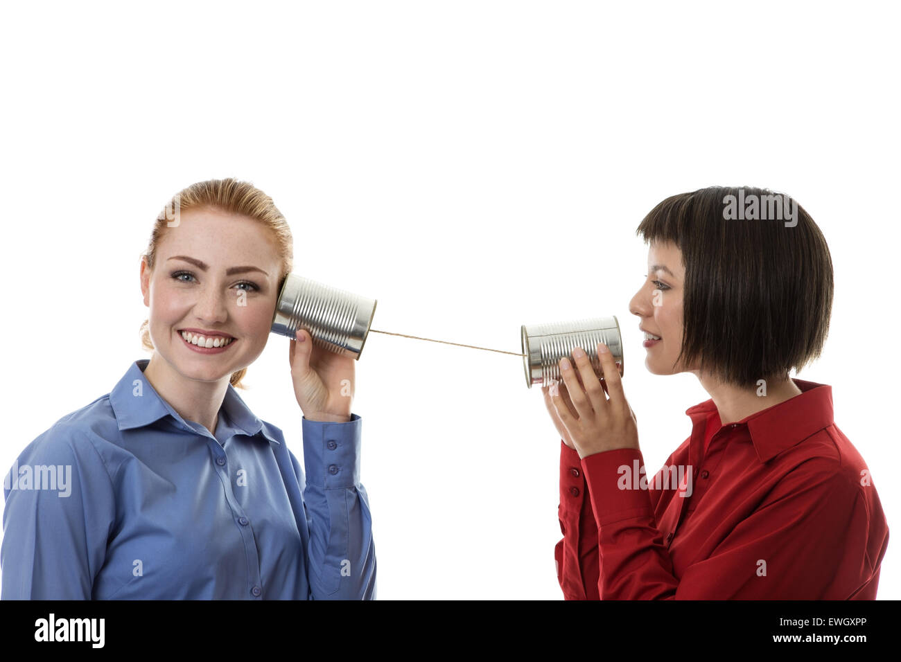 Two can and string hi-res stock photography and images - Alamy