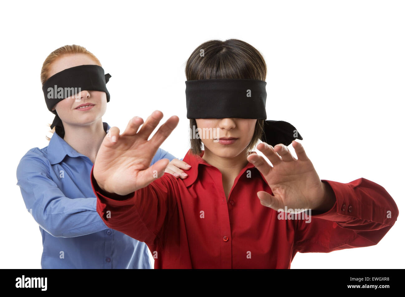Blind folded walking hi-res stock photography and images - Alamy