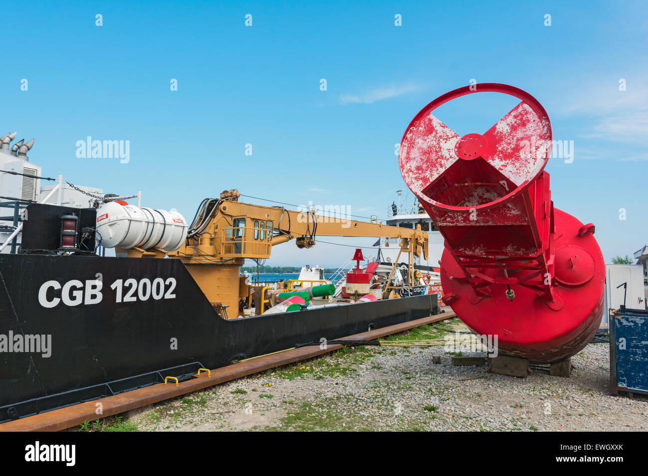Wisconsin, Door County, Sturgeon Bay, Coast Guard Cutter Mobile Bay ice ...