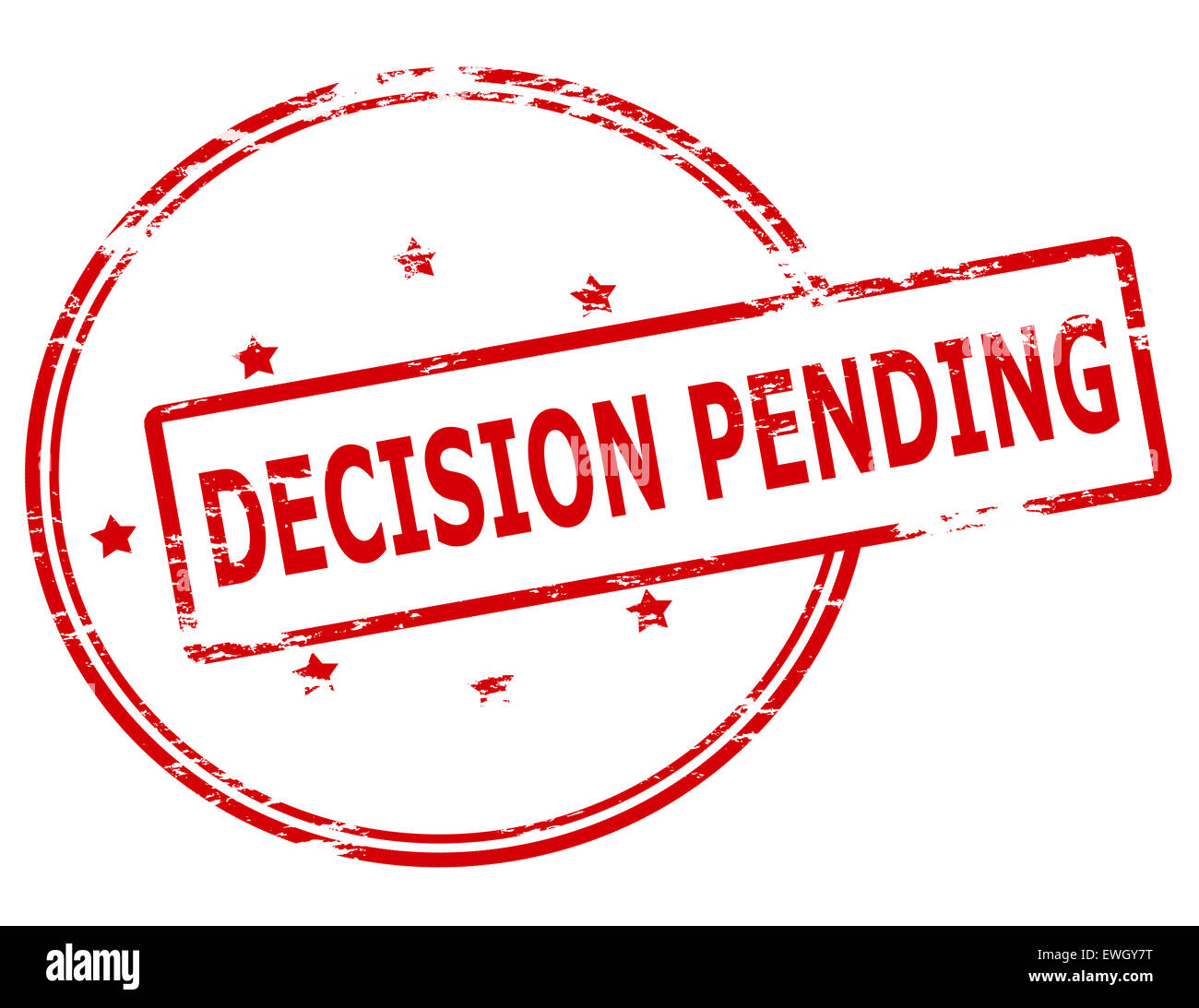 Rubber stamp with text decision pending inside, vector illustration ...