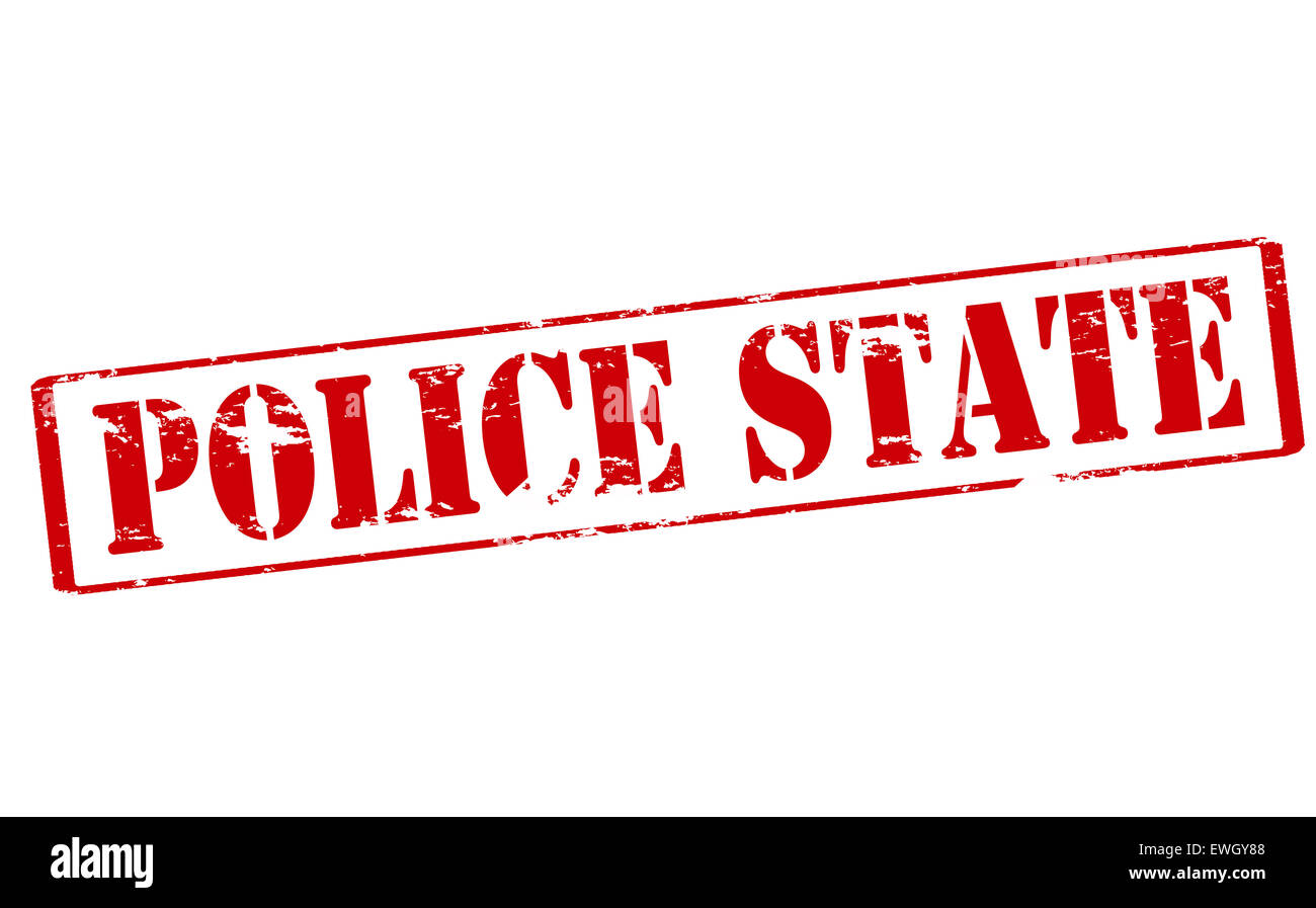 Rubber stamp with text police state inside, vector illustration Stock ...
