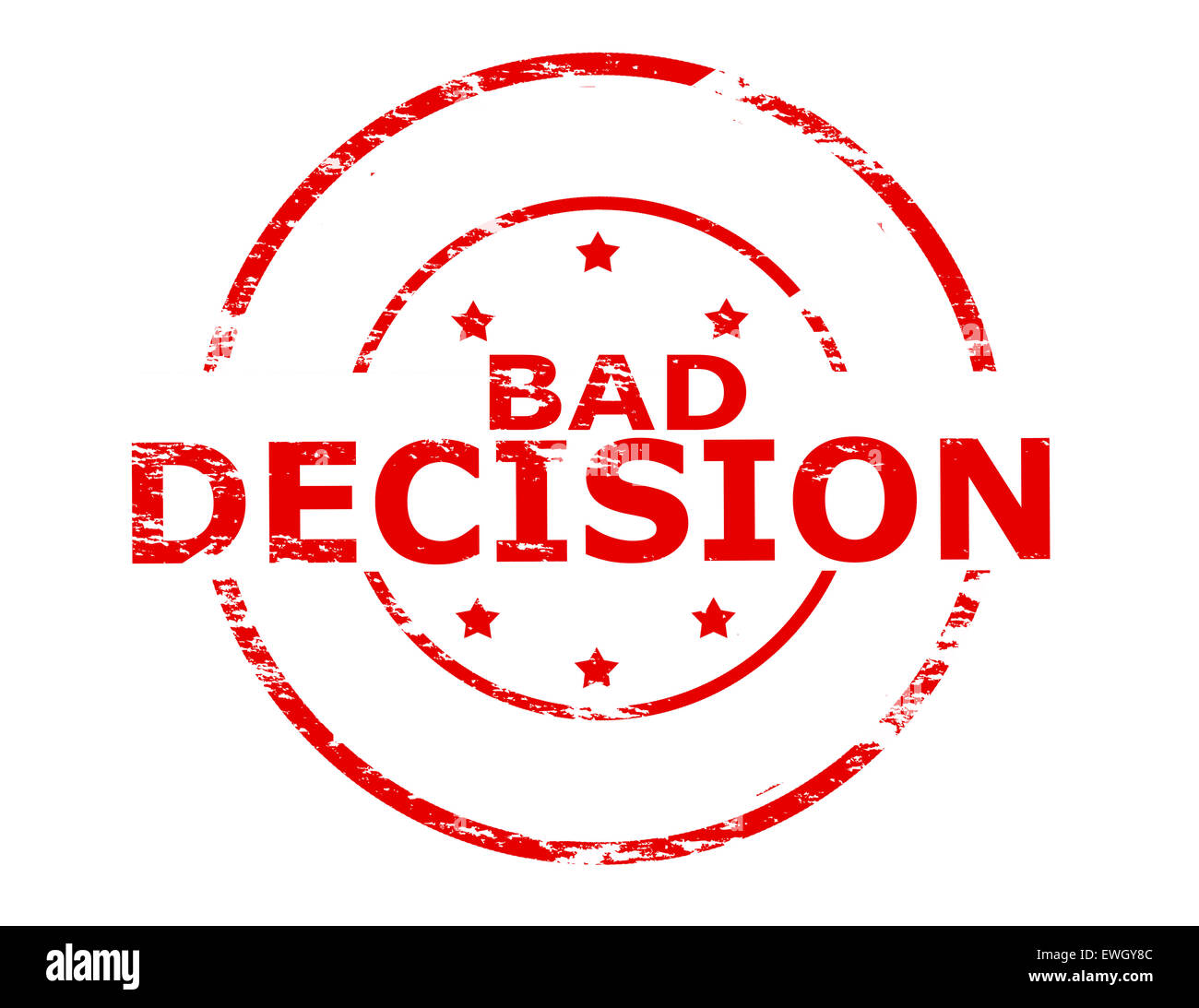 Rubber stamp with text bad decision inside, vector illustration Stock ...