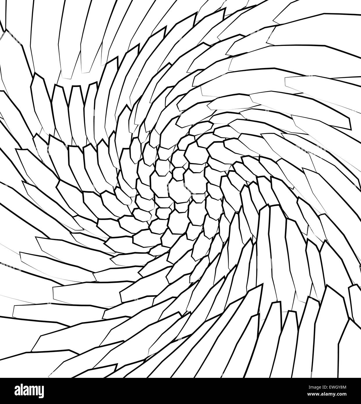 Abstract art like image with twirling, twisted distortion on vector ...