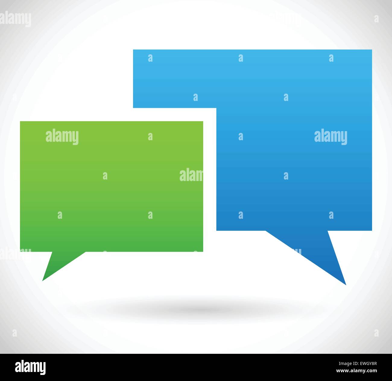 Two overlapping speech, talk bubbles, communication, discussion, chatting. Vector Stock Vector ...