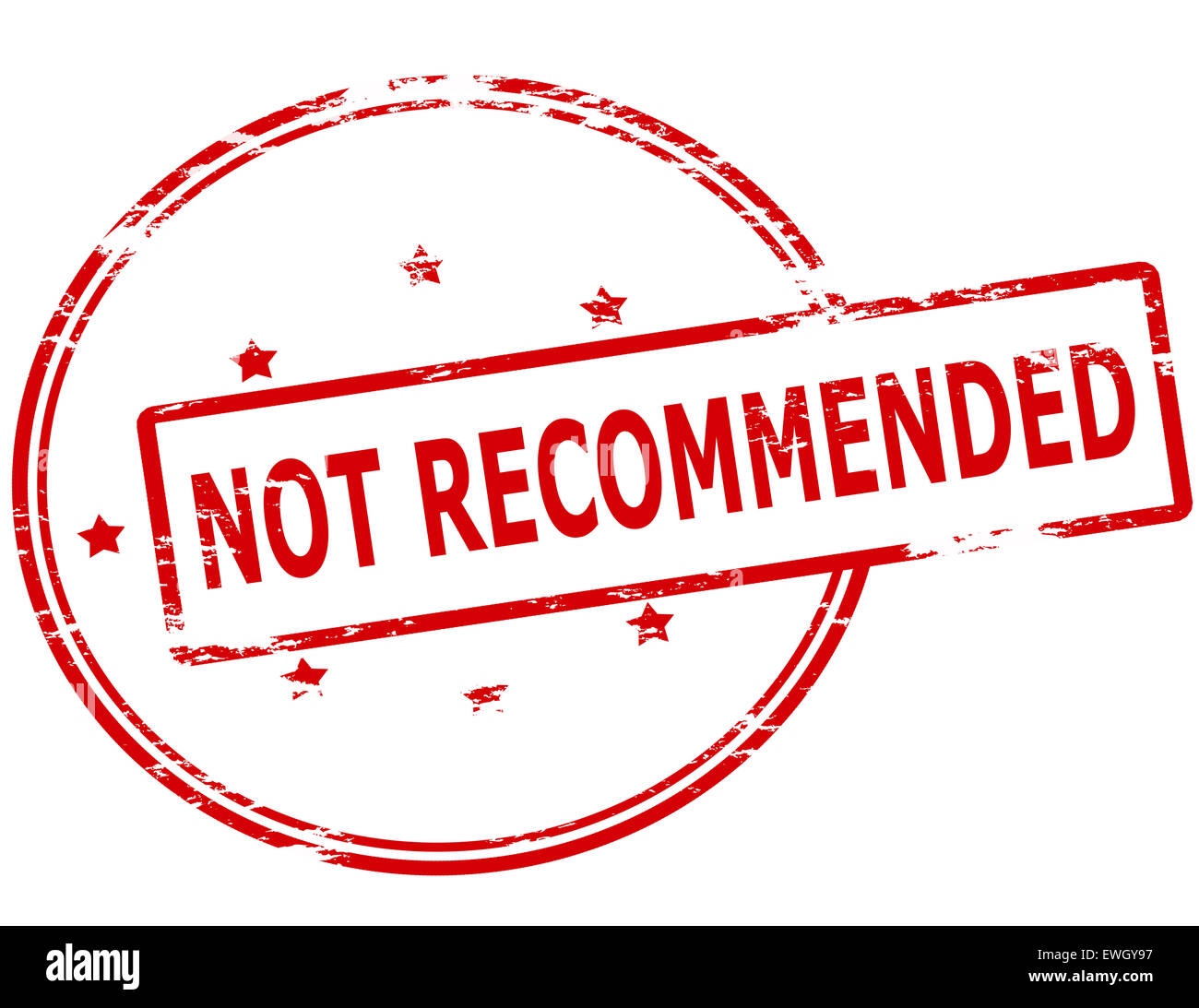 Rubber stamp with text not recommended inside, vector illustration ...