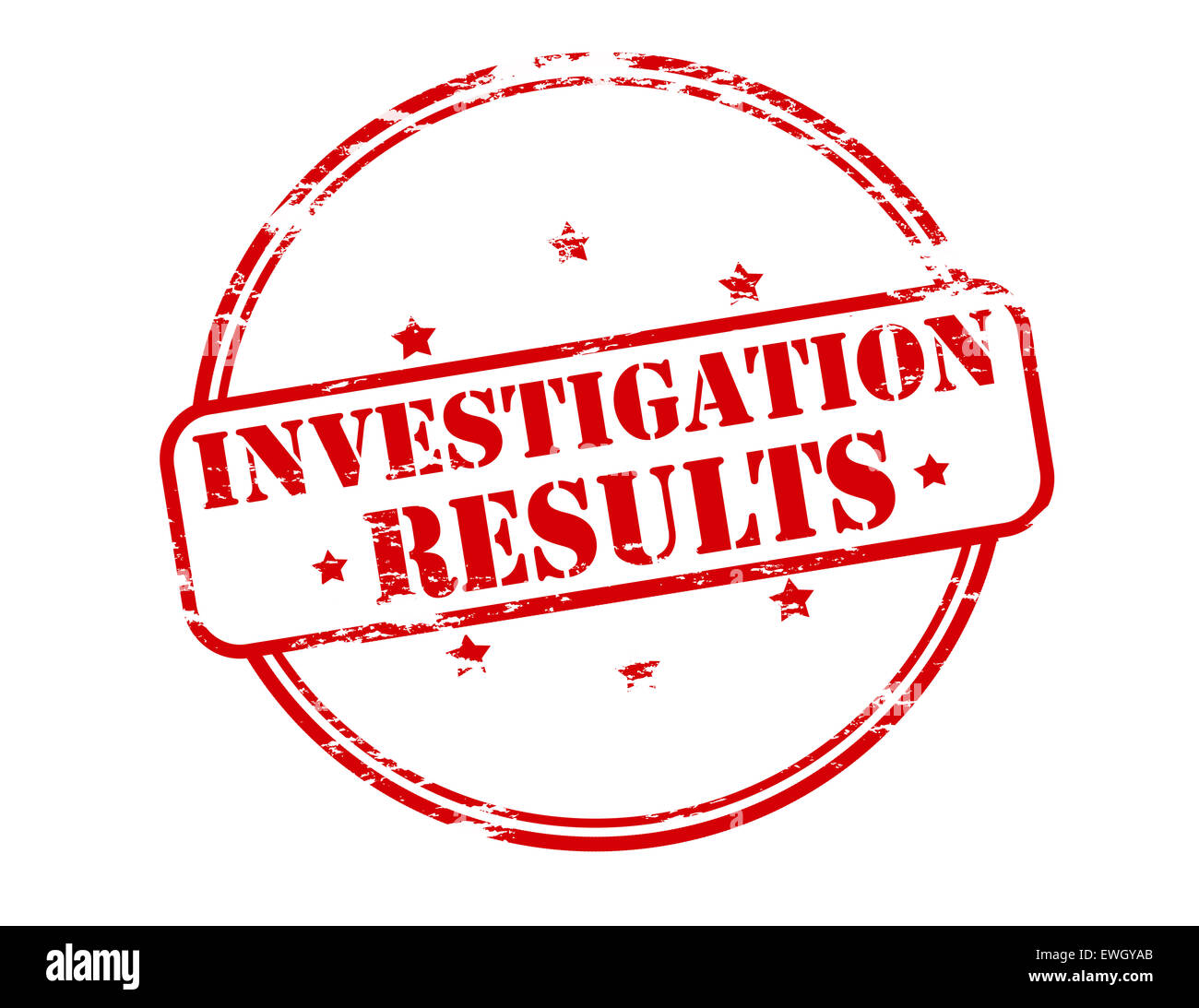 Rubber stamp with text investigation results inside, vector ...