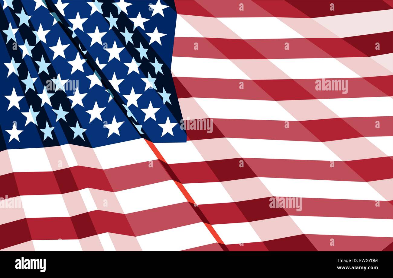 Crumpled american flag Stock Vector Images - Alamy