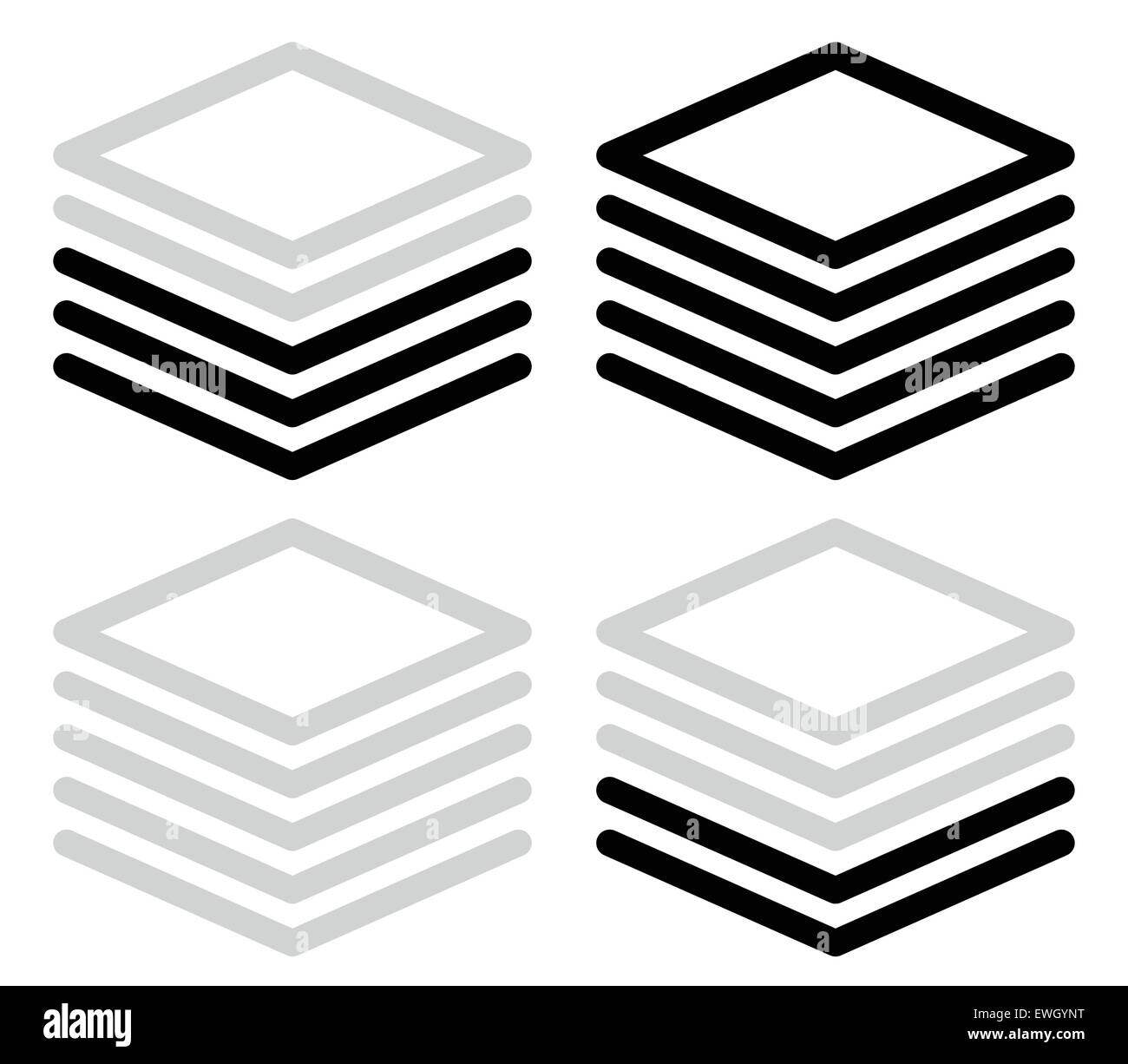 Tall black and white progress, steps, phase indicators, vector. (5 ... Tall black and white progress, steps, phase indicators, vector. (5 ...