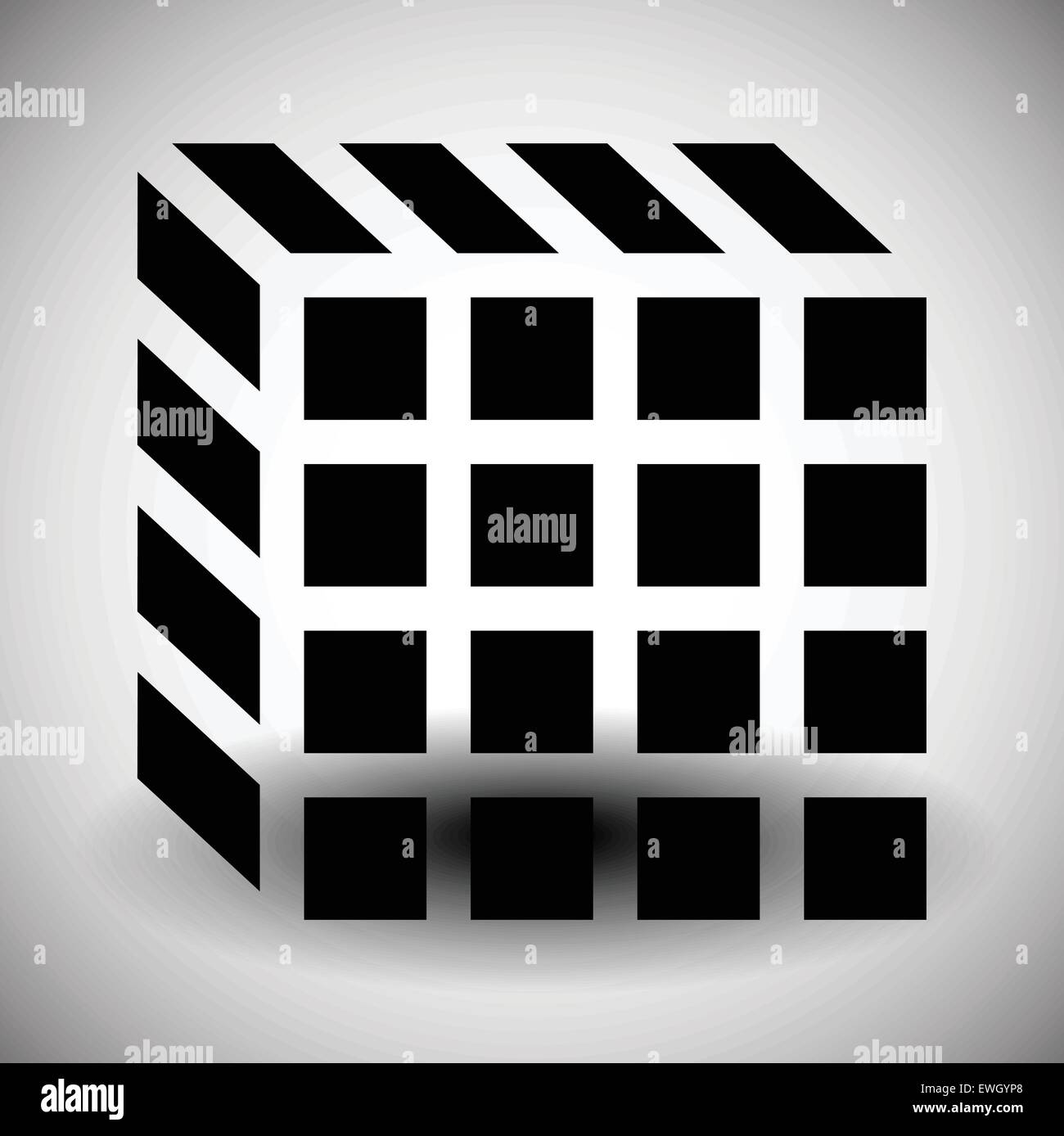 Contour of cube vector symbol isolated on white Stock Vector Image ...