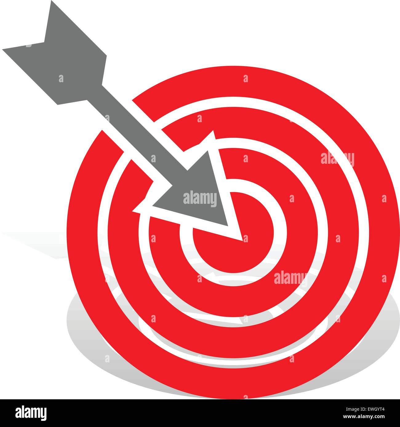 Arrow in red target. Precision, bullseye, accuracy, goals, success ...