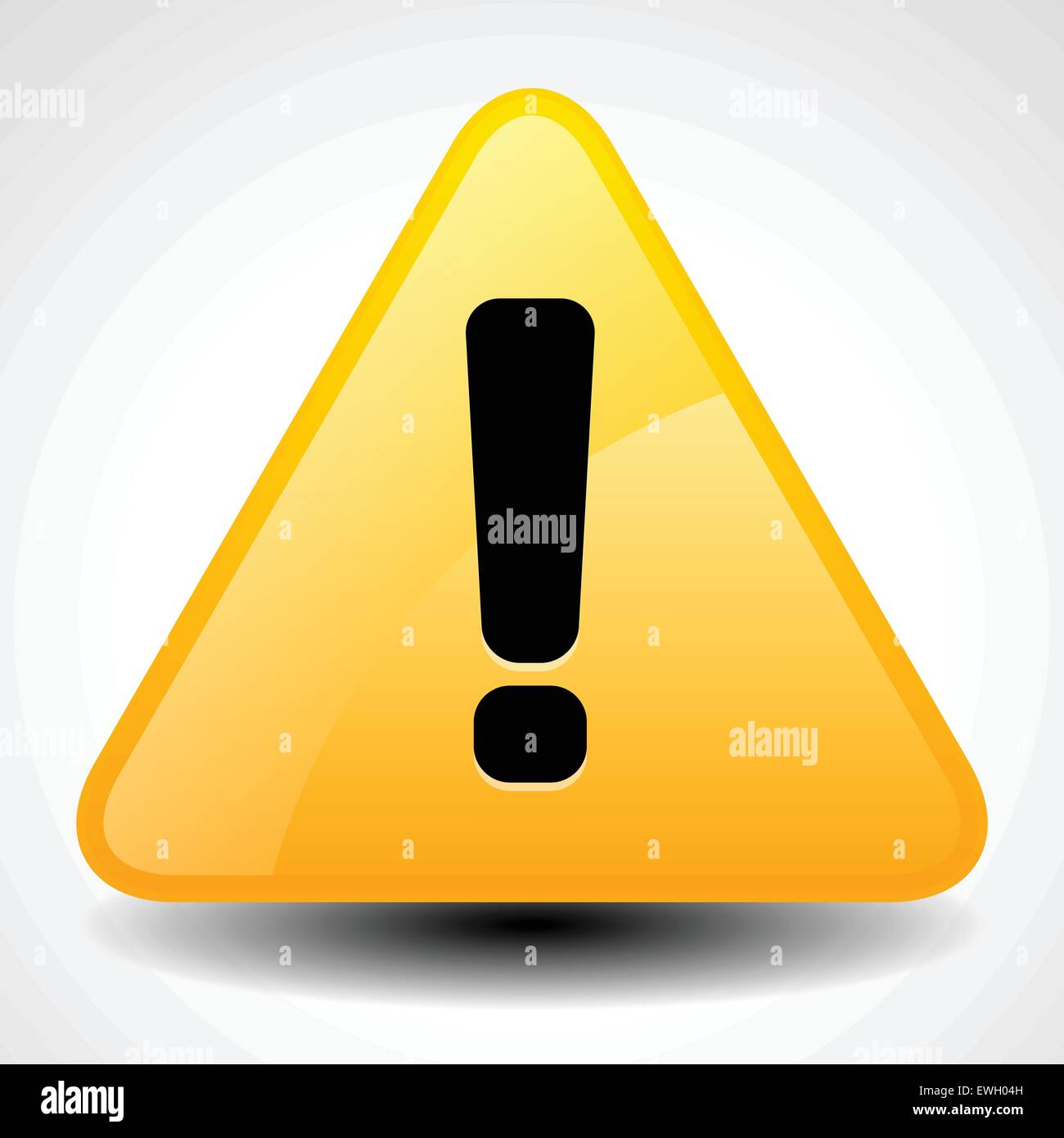 Yellow and orange warning, attention, caution sign. Road sign with ...