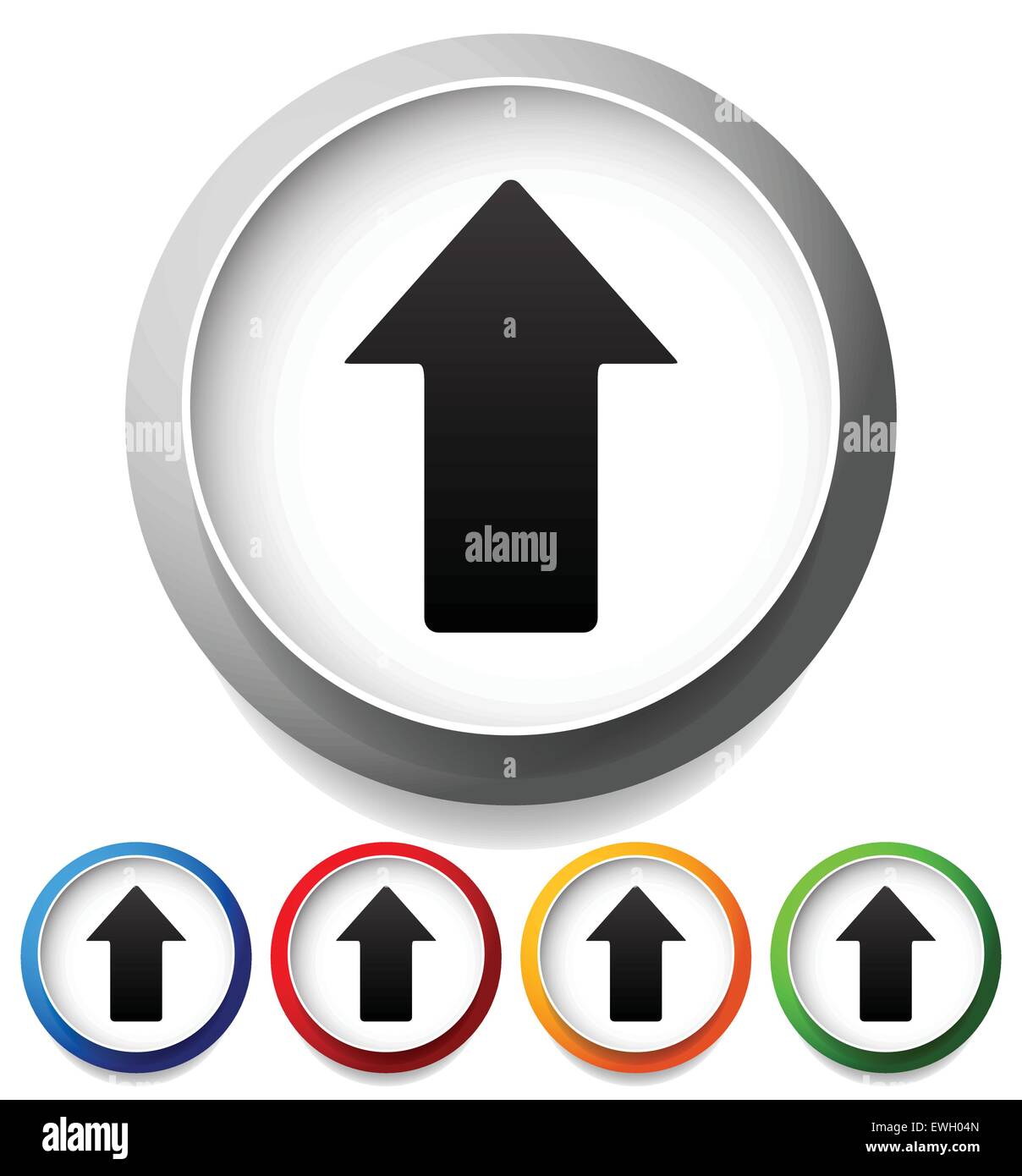 Colorful icons with up arrows, upward pointing arrows Stock Vector ...