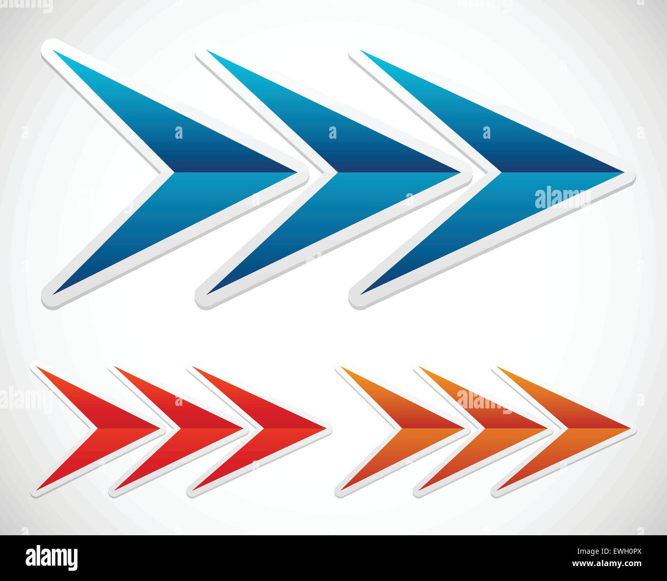 Illustration of triple arrows. Arrows right Stock Vector Image & Art ...