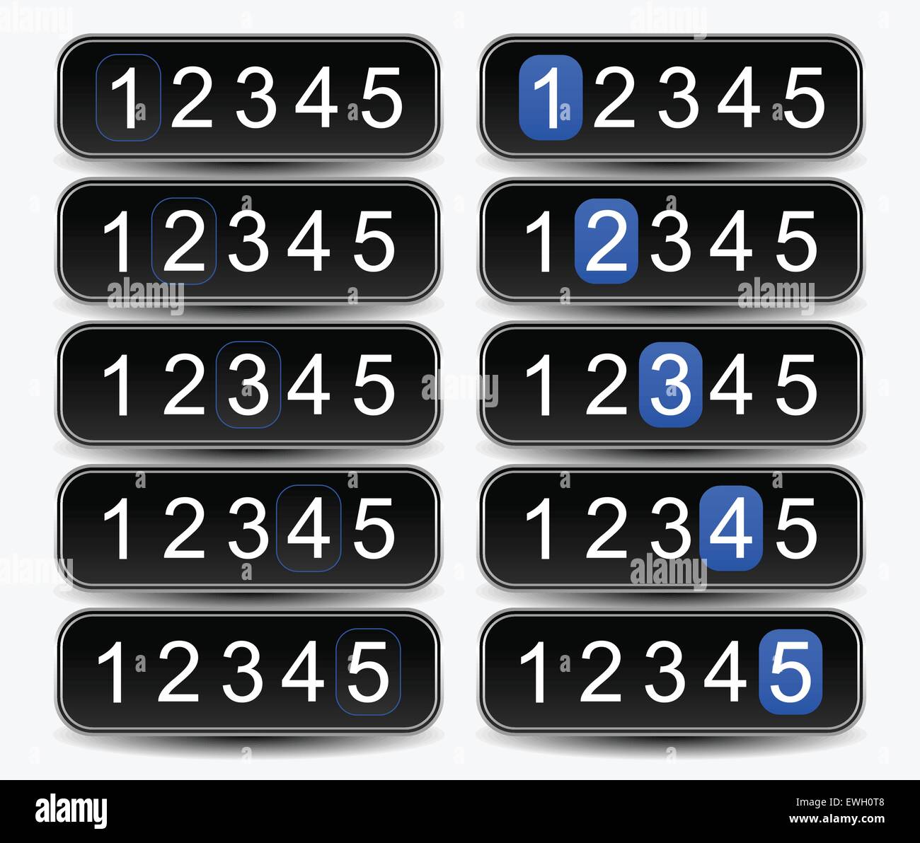 Rating elements with numbers Stock Vector Image & Art - Alamy