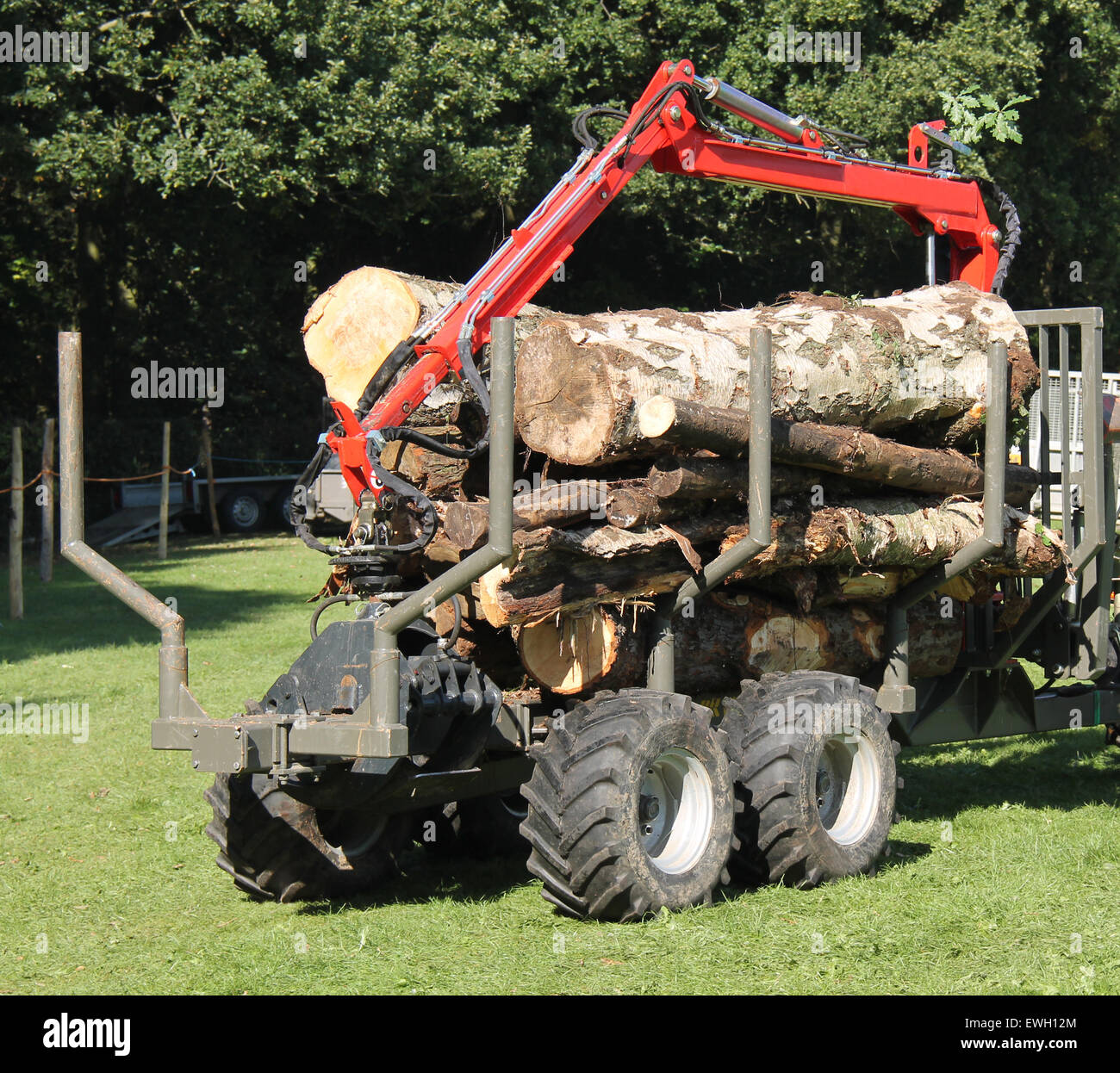 An Agricultural Trolley for Moving Forestry Timber Stock Photo - Alamy
