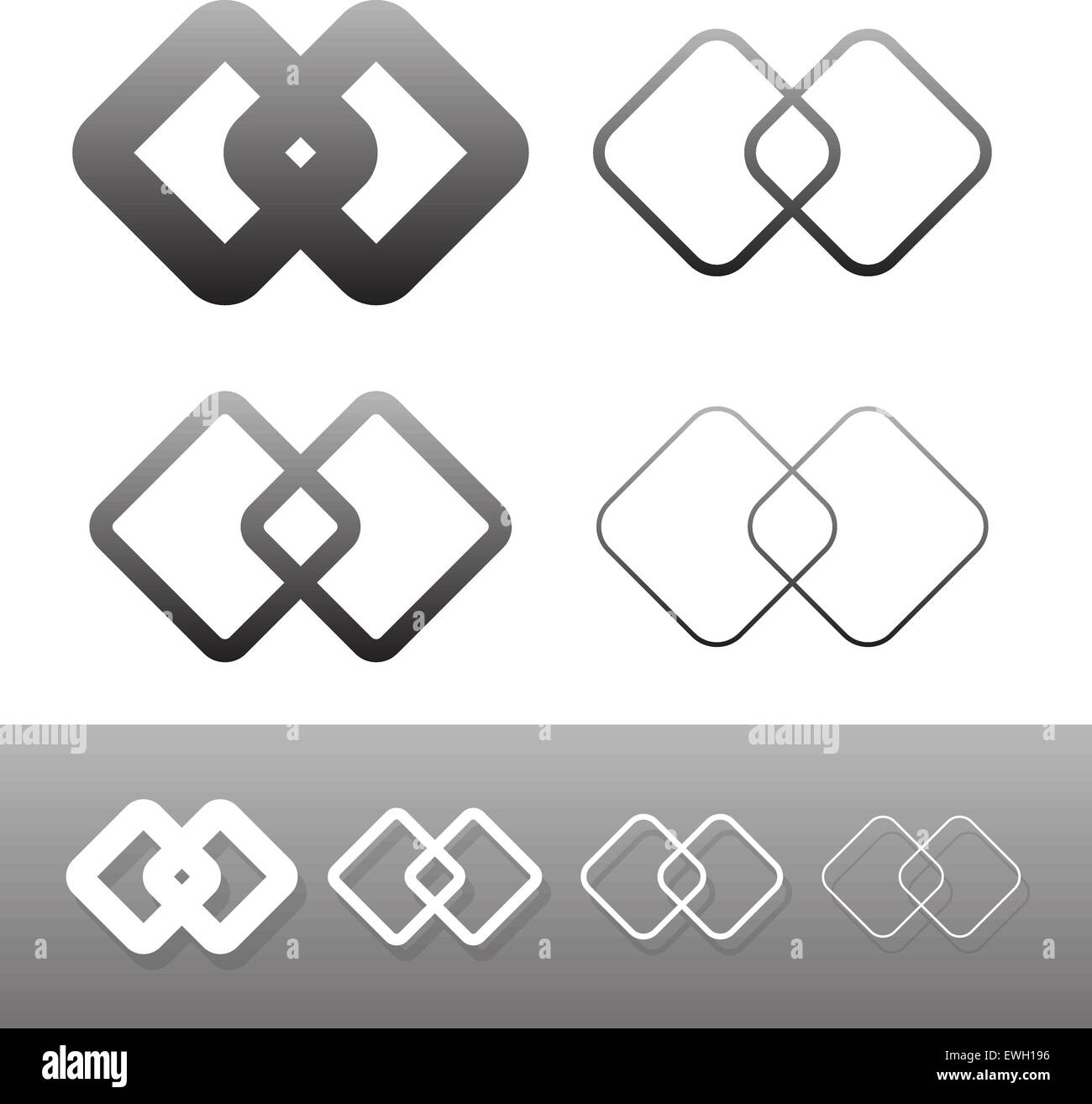 Symbolic link icon, symbols. Chain links, connection, combine, compound ...