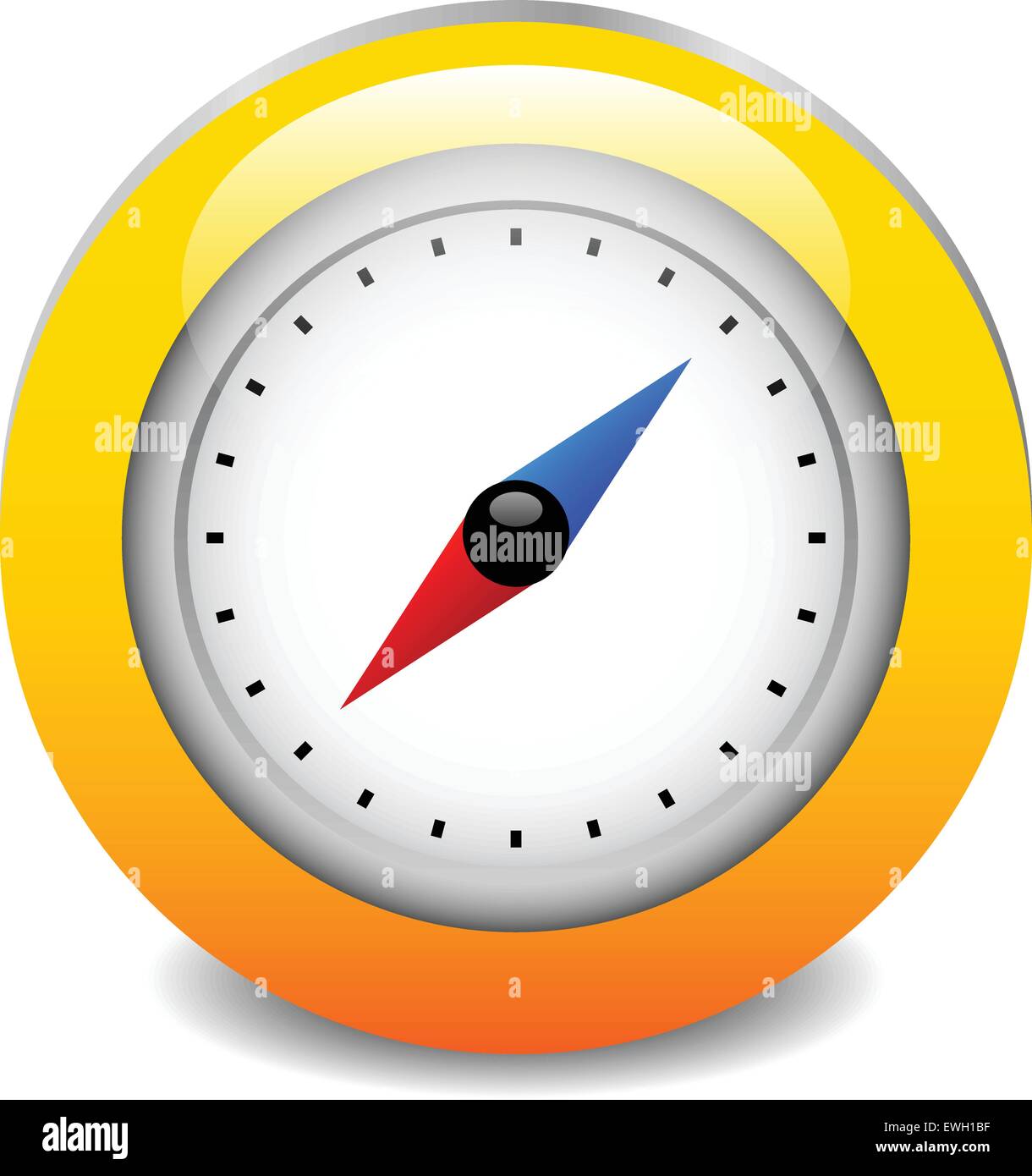 An orange compass icon Stock Vector Image & Art - Alamy