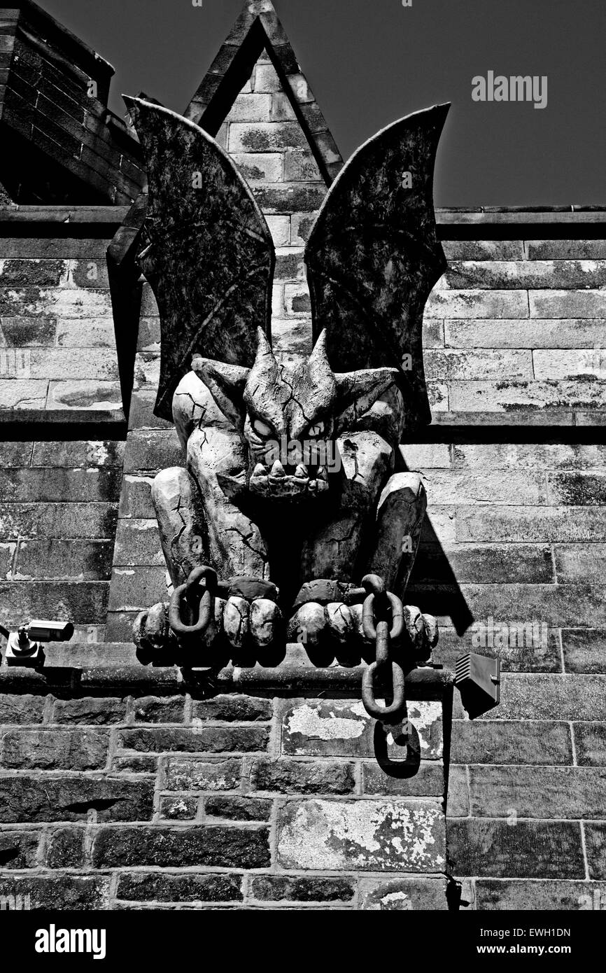 Gargoyle above the front entrance to Eastern State Penitentiary ...