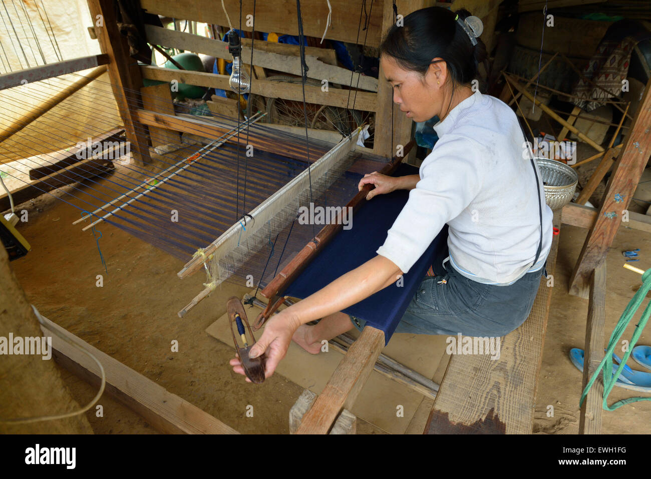 Hand textile in northern Laos Stock Photo - Alamy