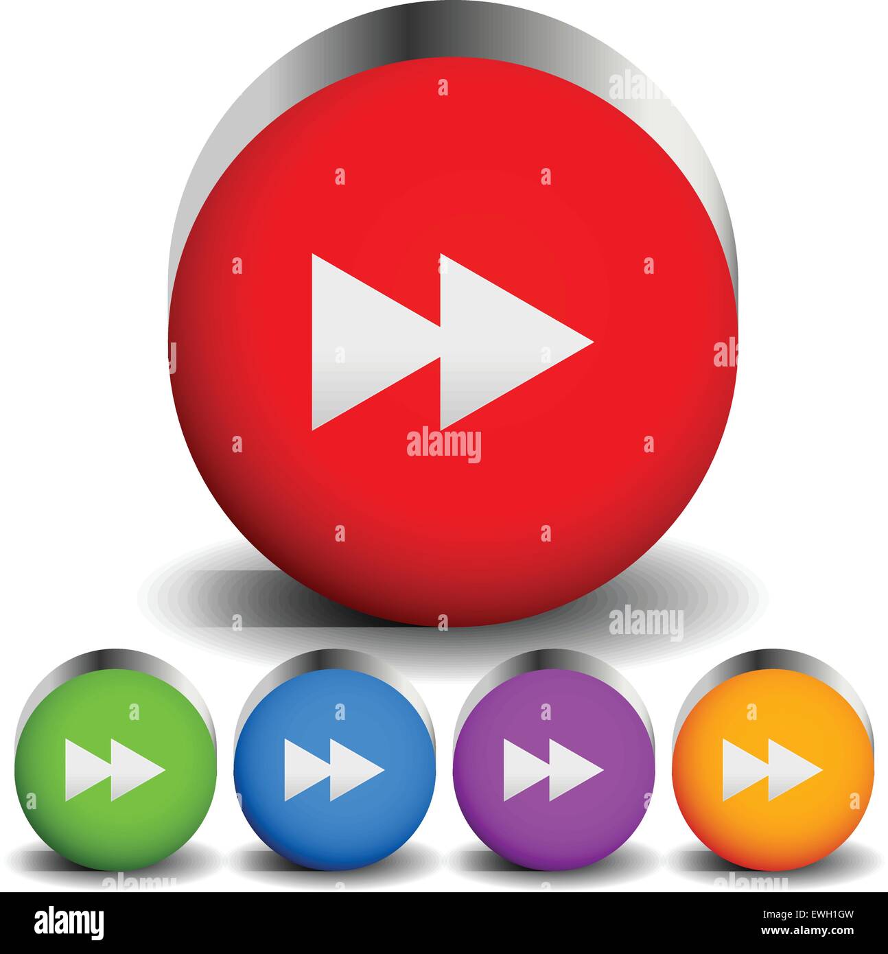 Illustration of fast forward icons. Multimedia, gadgets, electronics ...