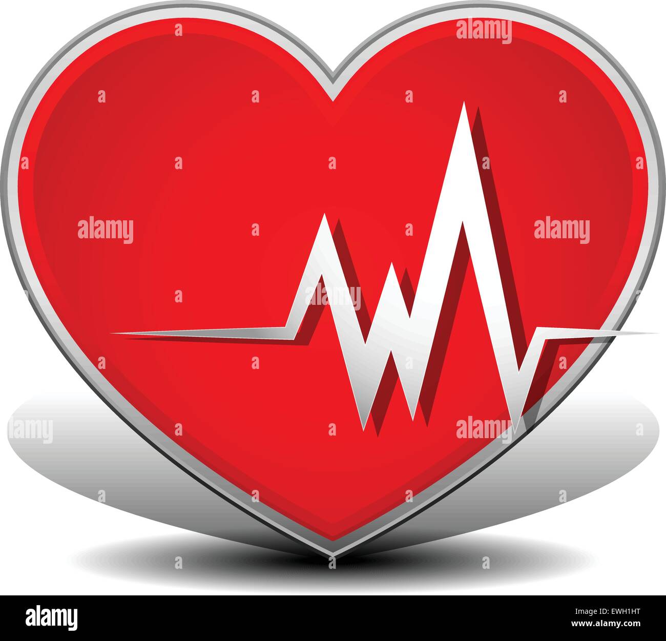 Cardiology, heart with heart rate. , Heart attack vector Stock Vector ...