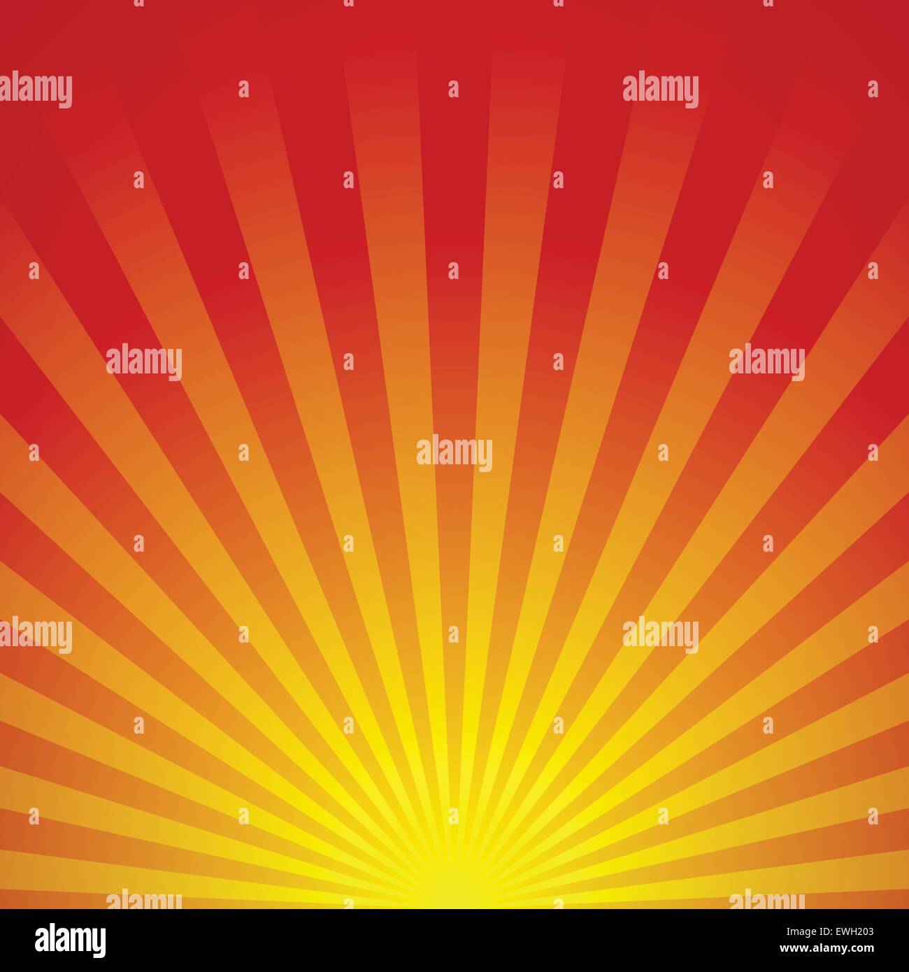 Vector illustration of an abstract sunrise. Know as beams, rays ...