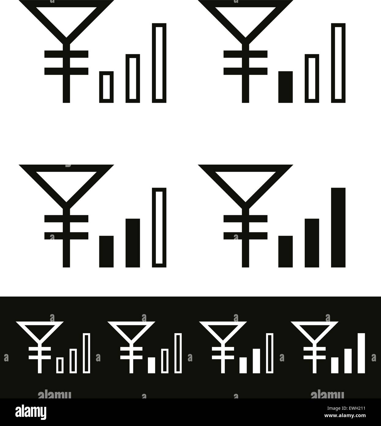 Signal strength indicator Stock Vector Image & Art - Alamy