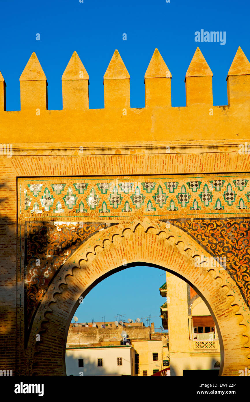 morocco arch in africa old construction the blue sky Stock Photo - Alamy