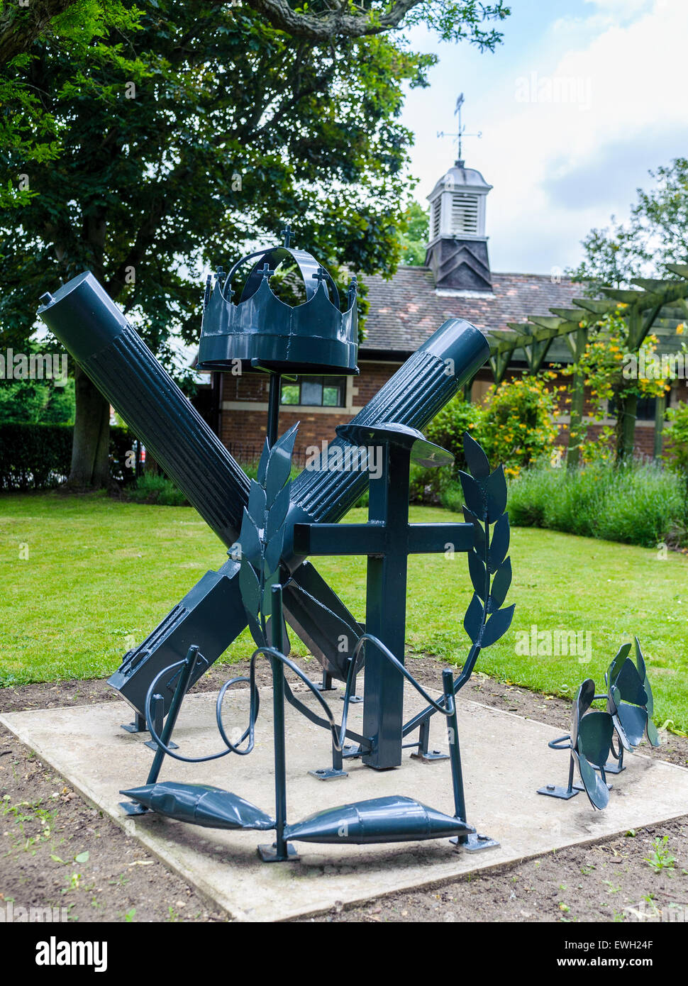 A memorial to The Machine Gun Corps of World War One in Wyndham Park ...