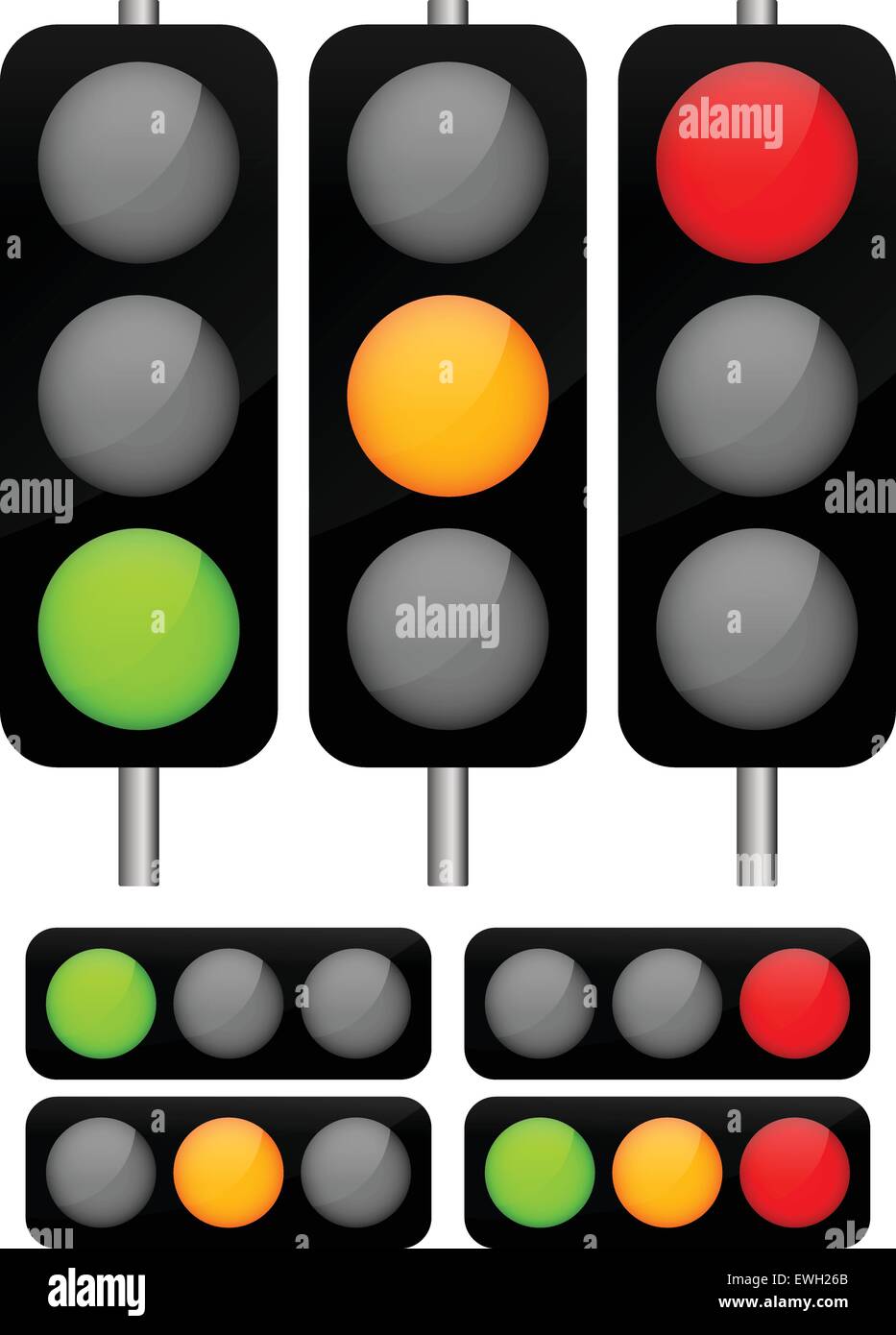 Traffic lamps, signals, semaphores Stock Vector Image & Art - Alamy