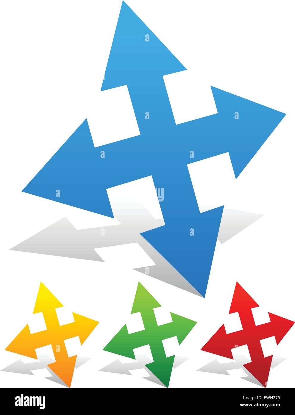 Arrow pointing to all direction Stock Vector Image & Art - Alamy